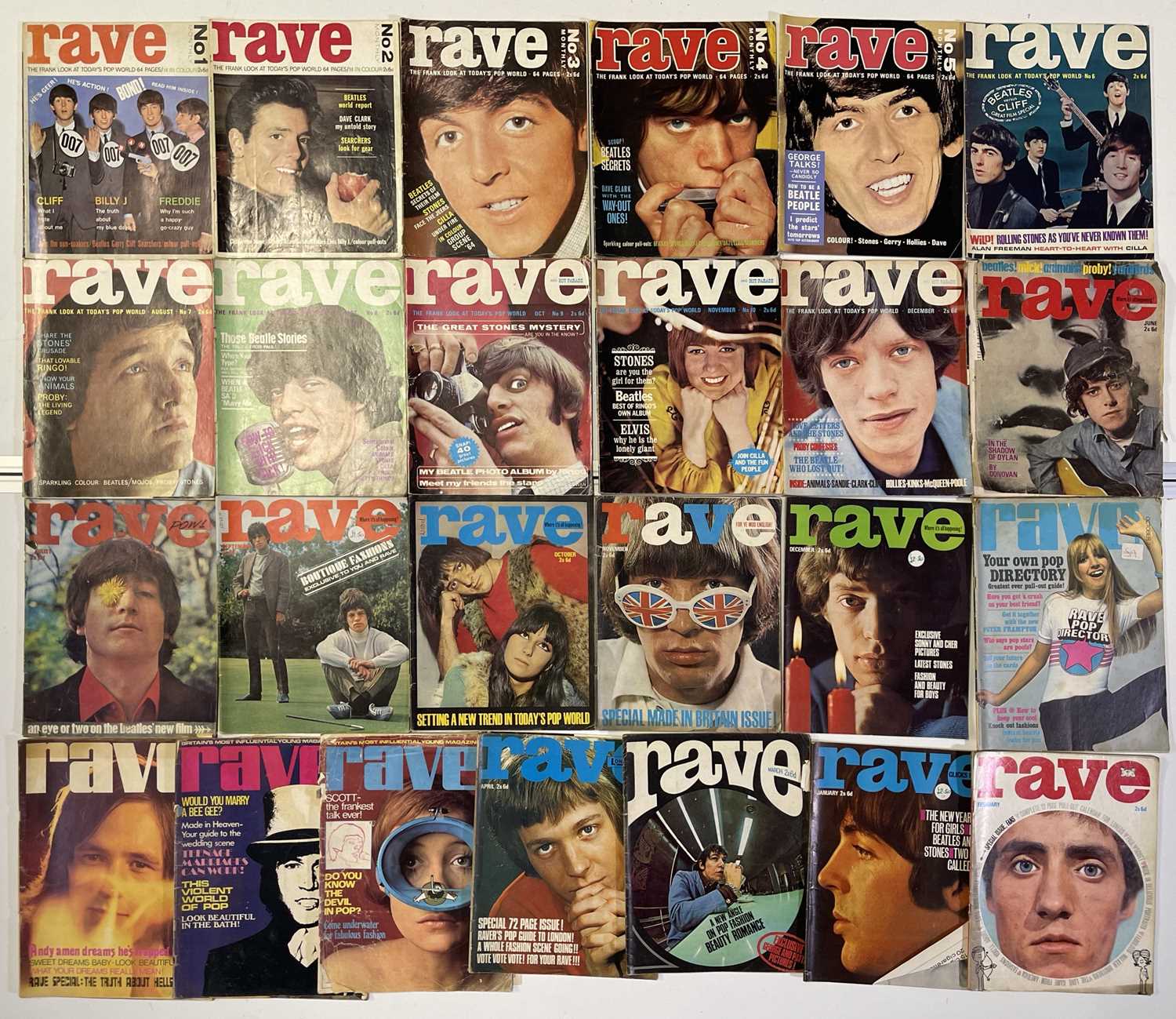 Lot 48 - RAVE MAGAZINE - COLLECTION of 24 ISSUES INC