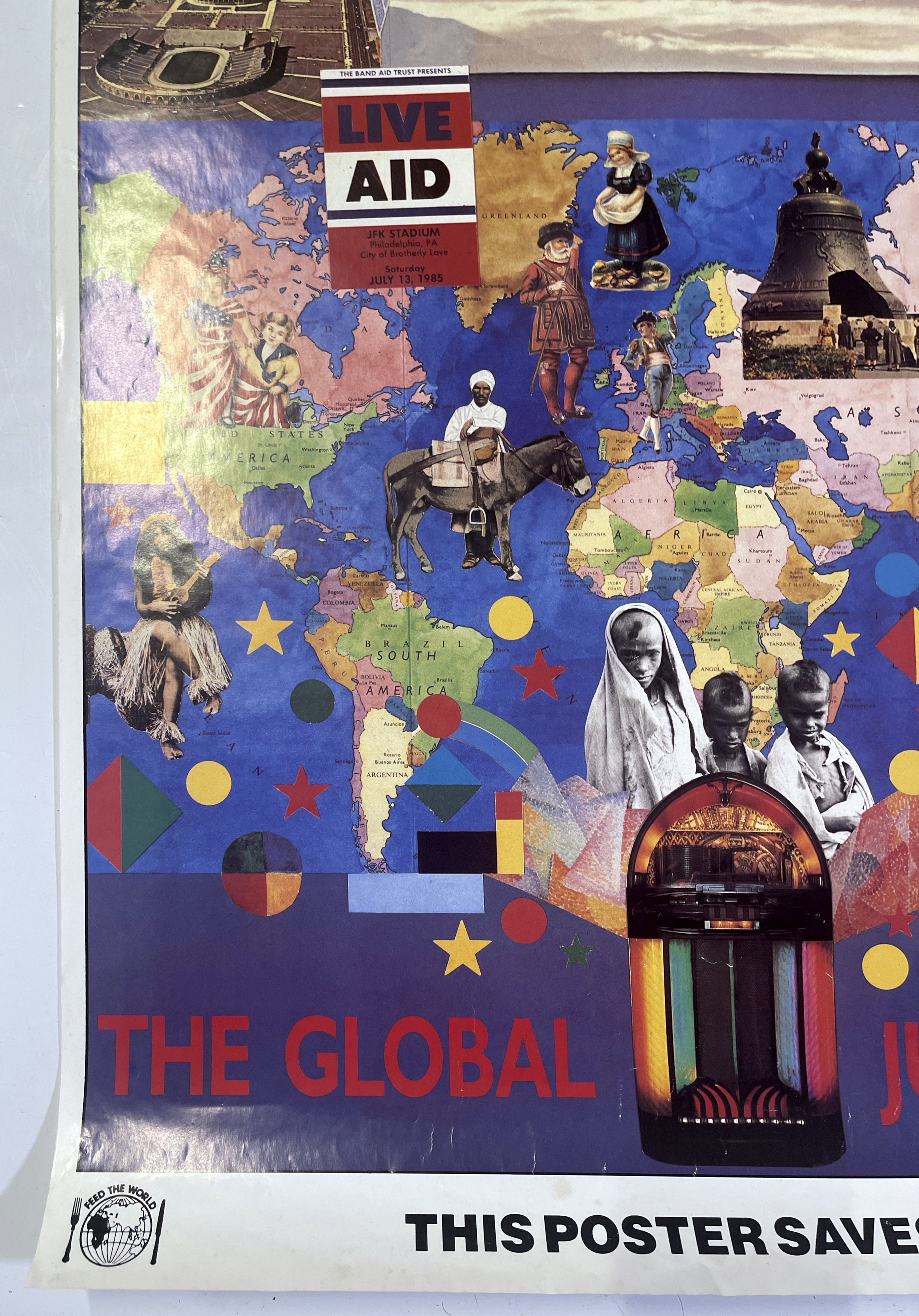 Lot 167 - LIVE AID - ORIGINAL 1985 POSTER.
