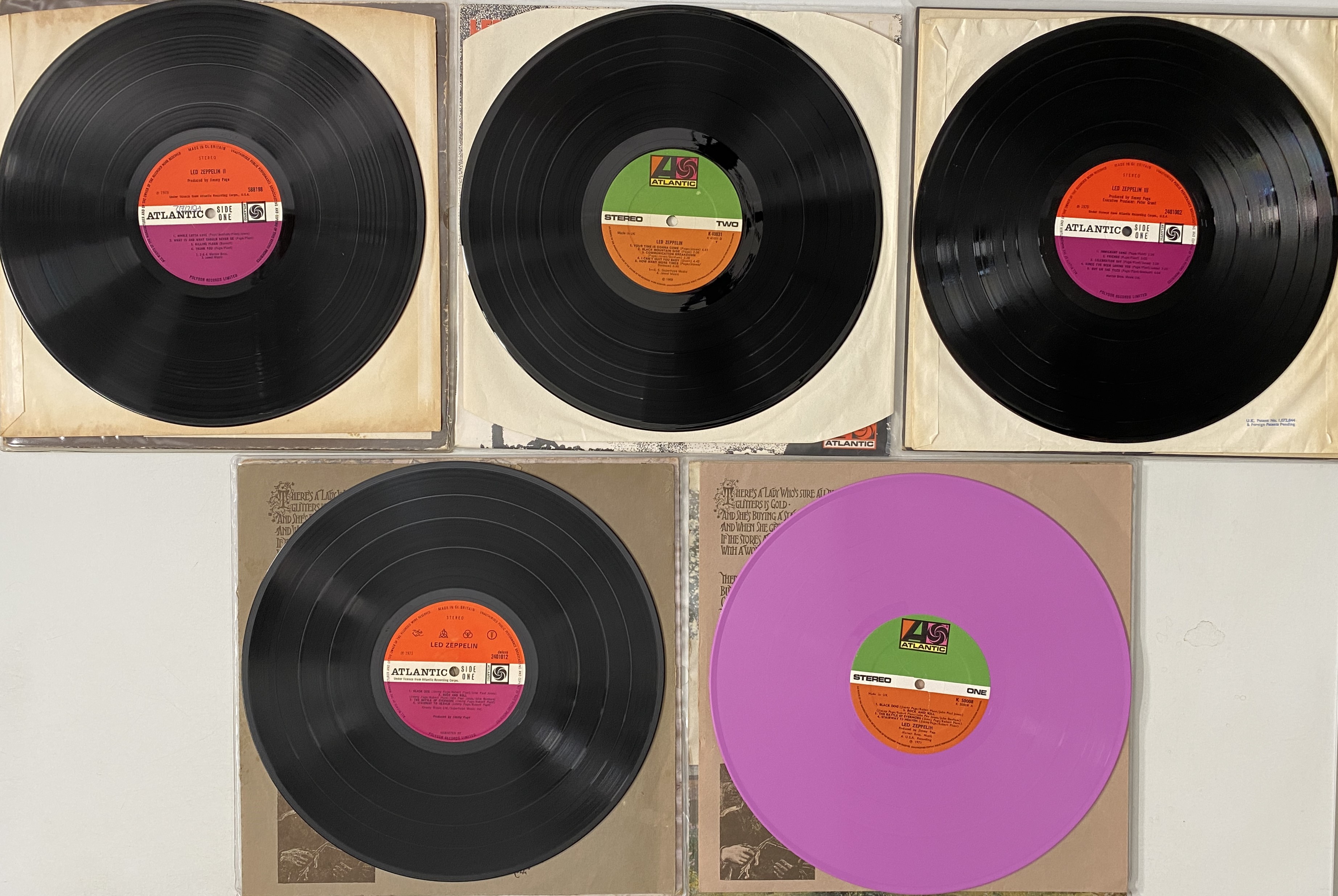 Lot 760 - LED ZEPPELIN - LP PACK (INC PLUM/ RED
