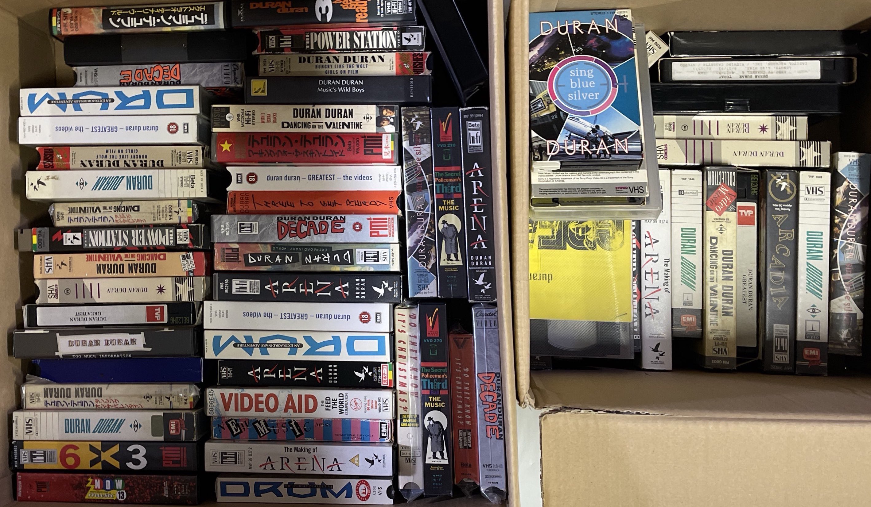 Lot 408 - DURAN DURAN - VHS COLLECTION INC 'WHITE