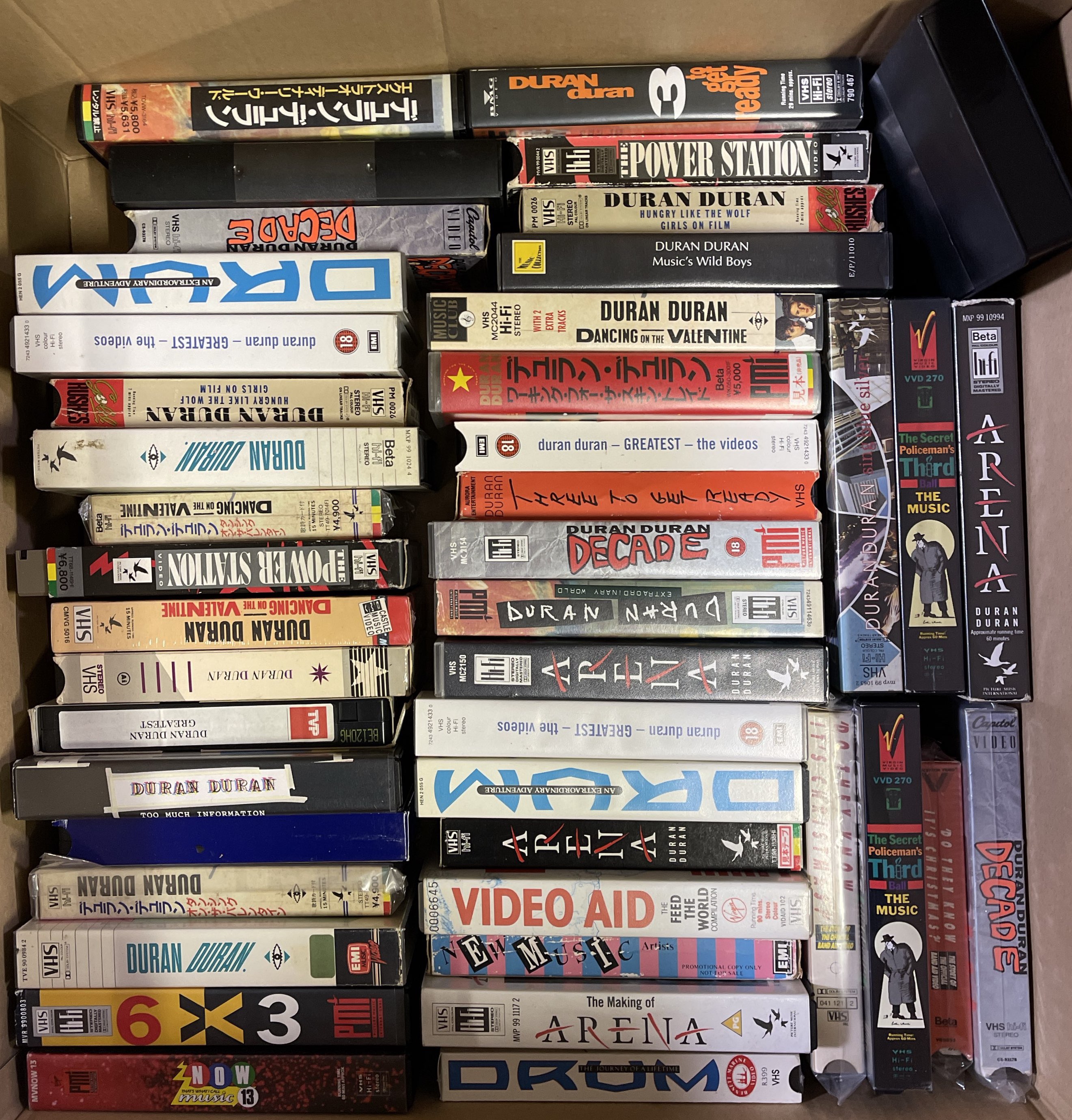 Lot 408 - DURAN DURAN - VHS COLLECTION INC 'WHITE