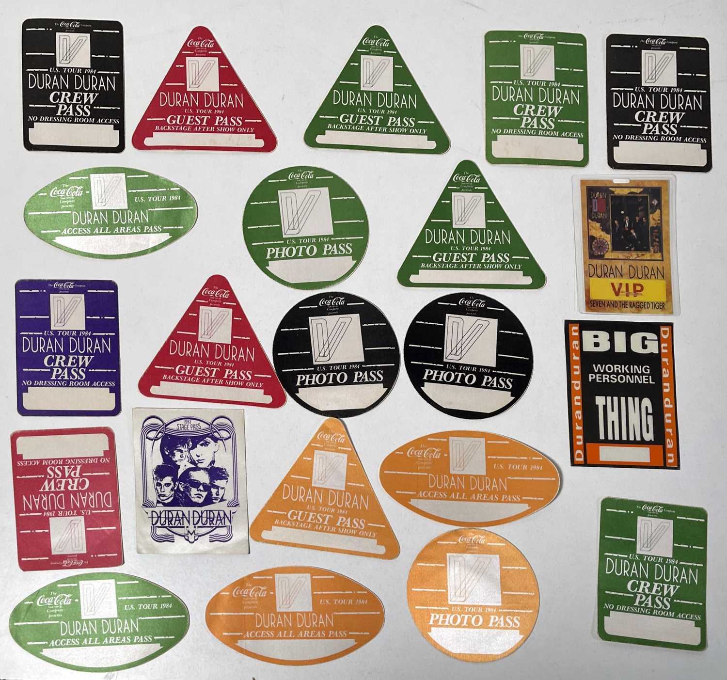 Lot 409 - DURAN DURAN - COLLECTION OF AAA/STAGE PASSES.