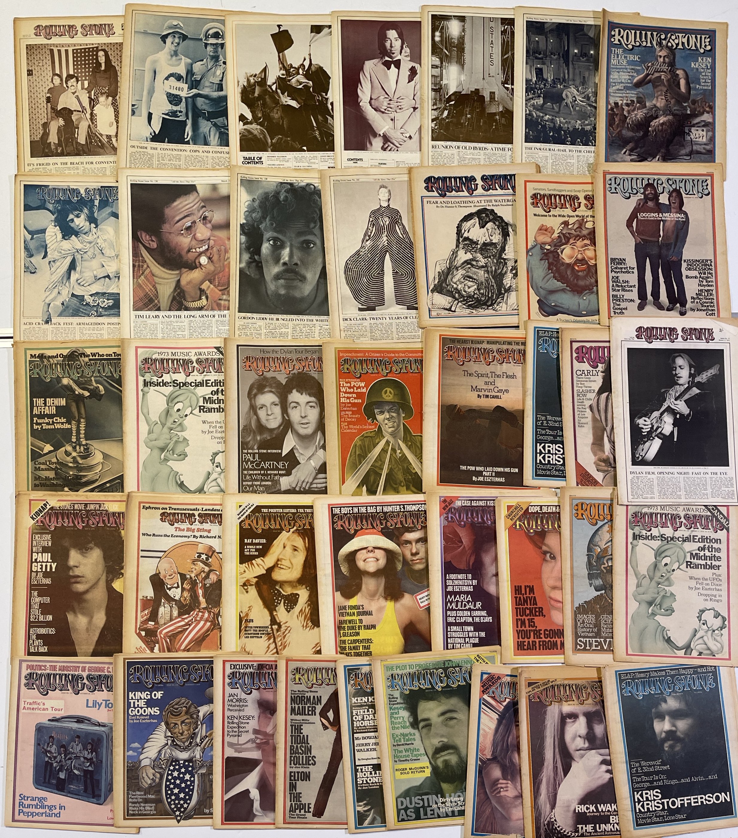 Lot 62 - ROLLING STONE MAGAZINE - 1970S TITLES.