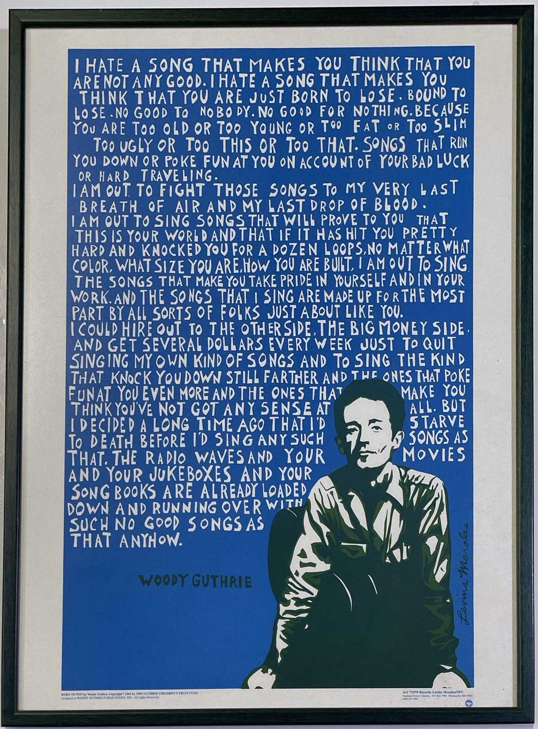 Lot 189 - WOODY GUTHRIE - 1979 POSTER.