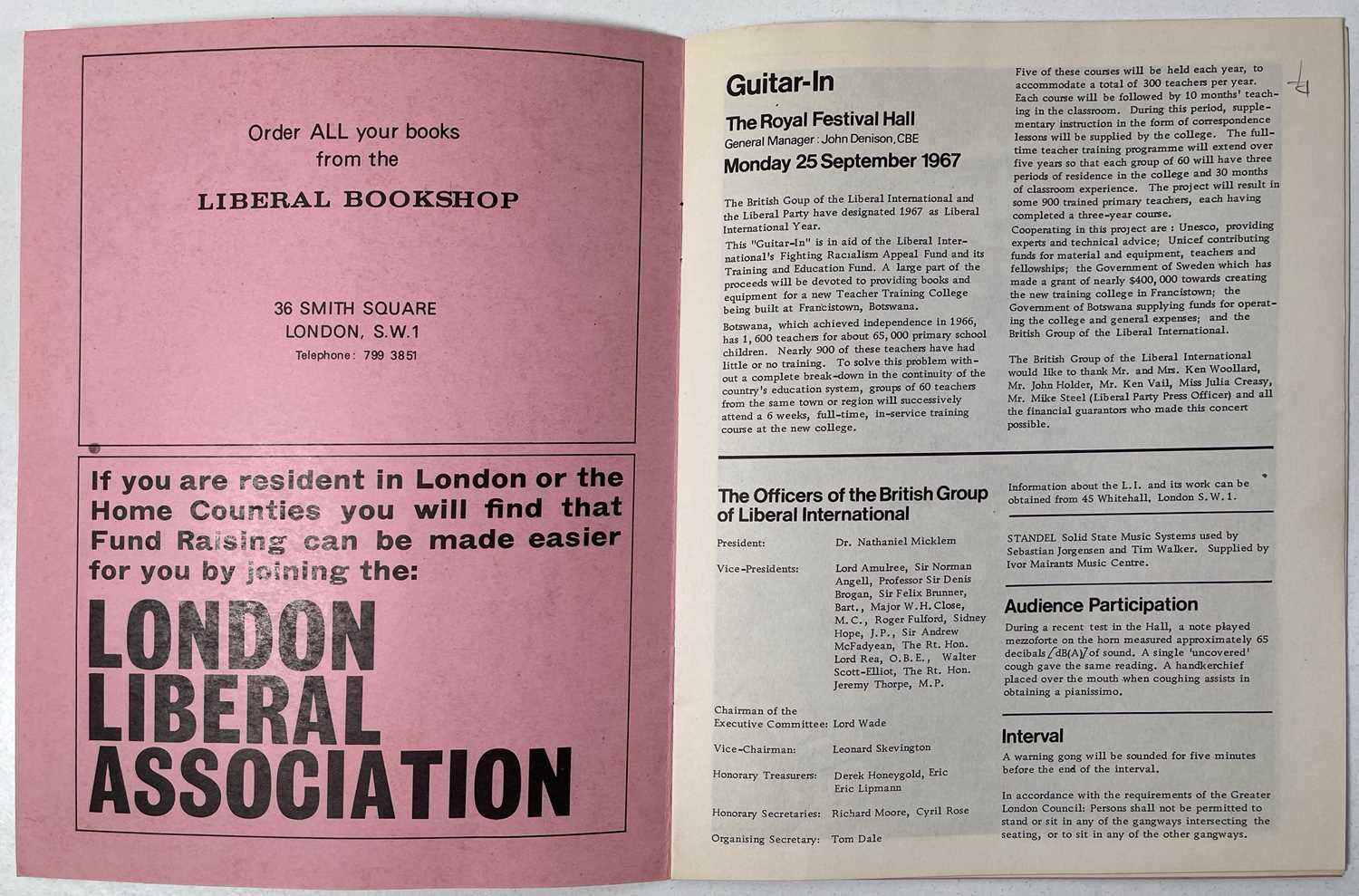 Lot 382 - JIMI HENDRIX - 1967 CONCERT PROGRAMME.