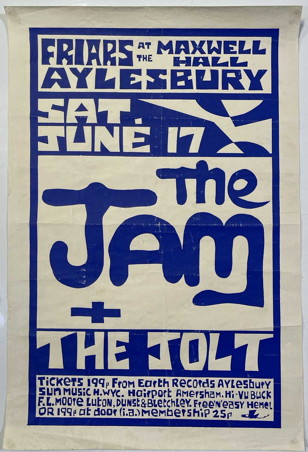Lot 428 - THE JAM - A RARE CONCERT POSTER FOR THE