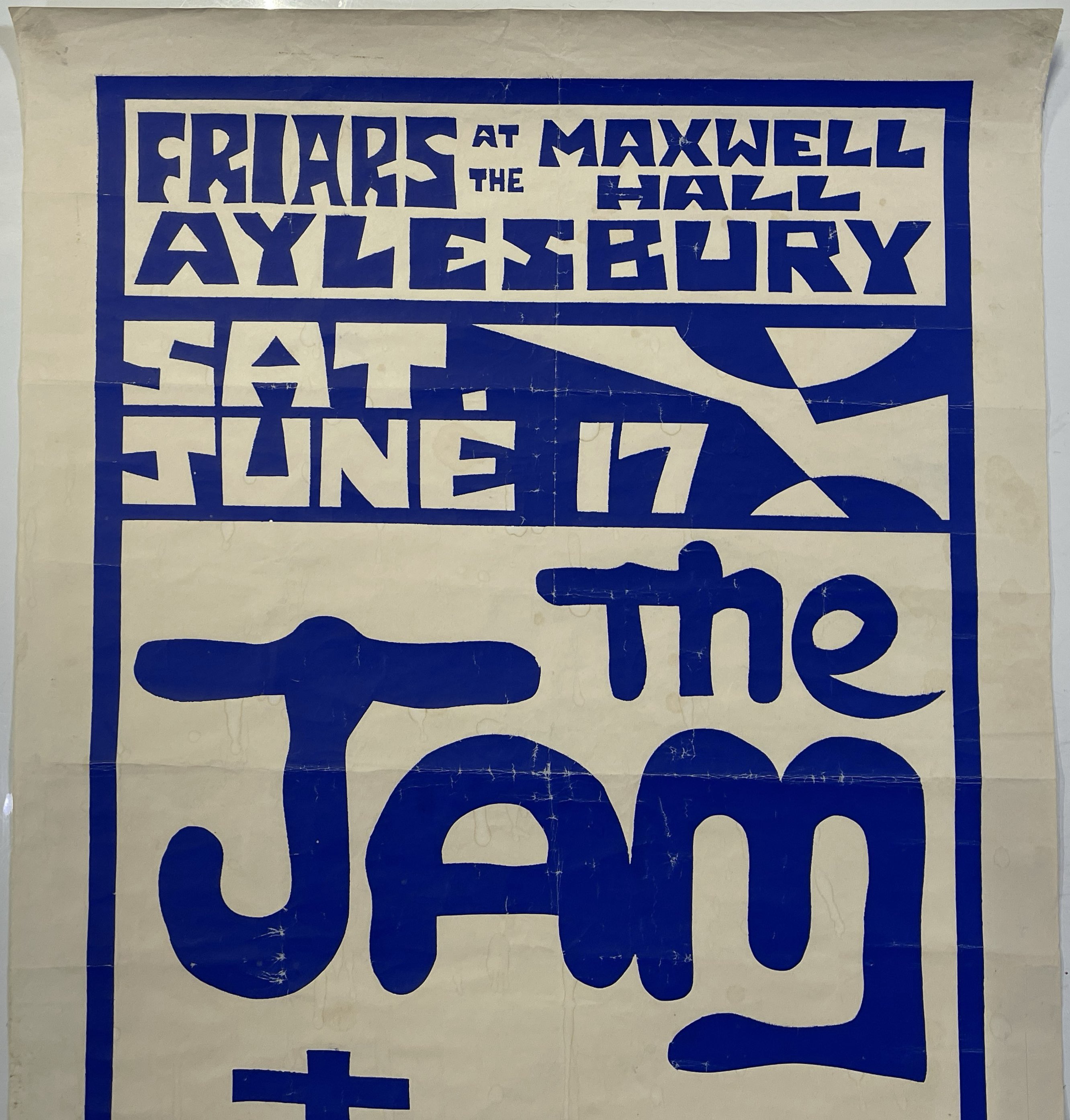 Lot 428 - THE JAM - A RARE CONCERT POSTER FOR THE