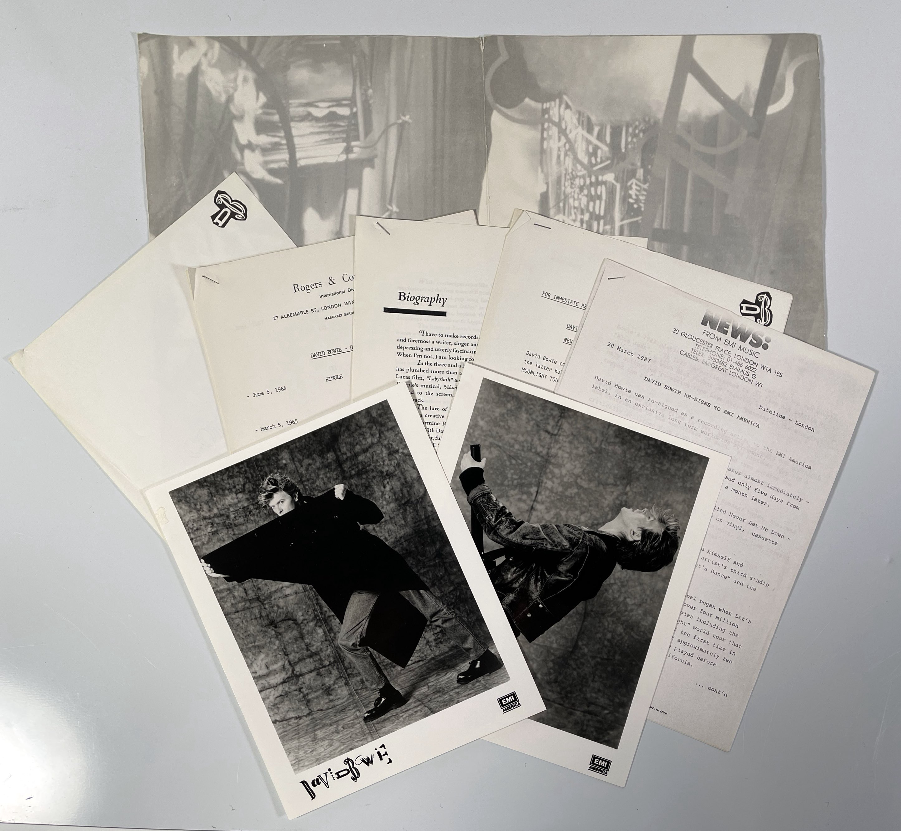 Lot 366 - DAVID BOWIE - ORIGINAL 1987 PRESS KIT.