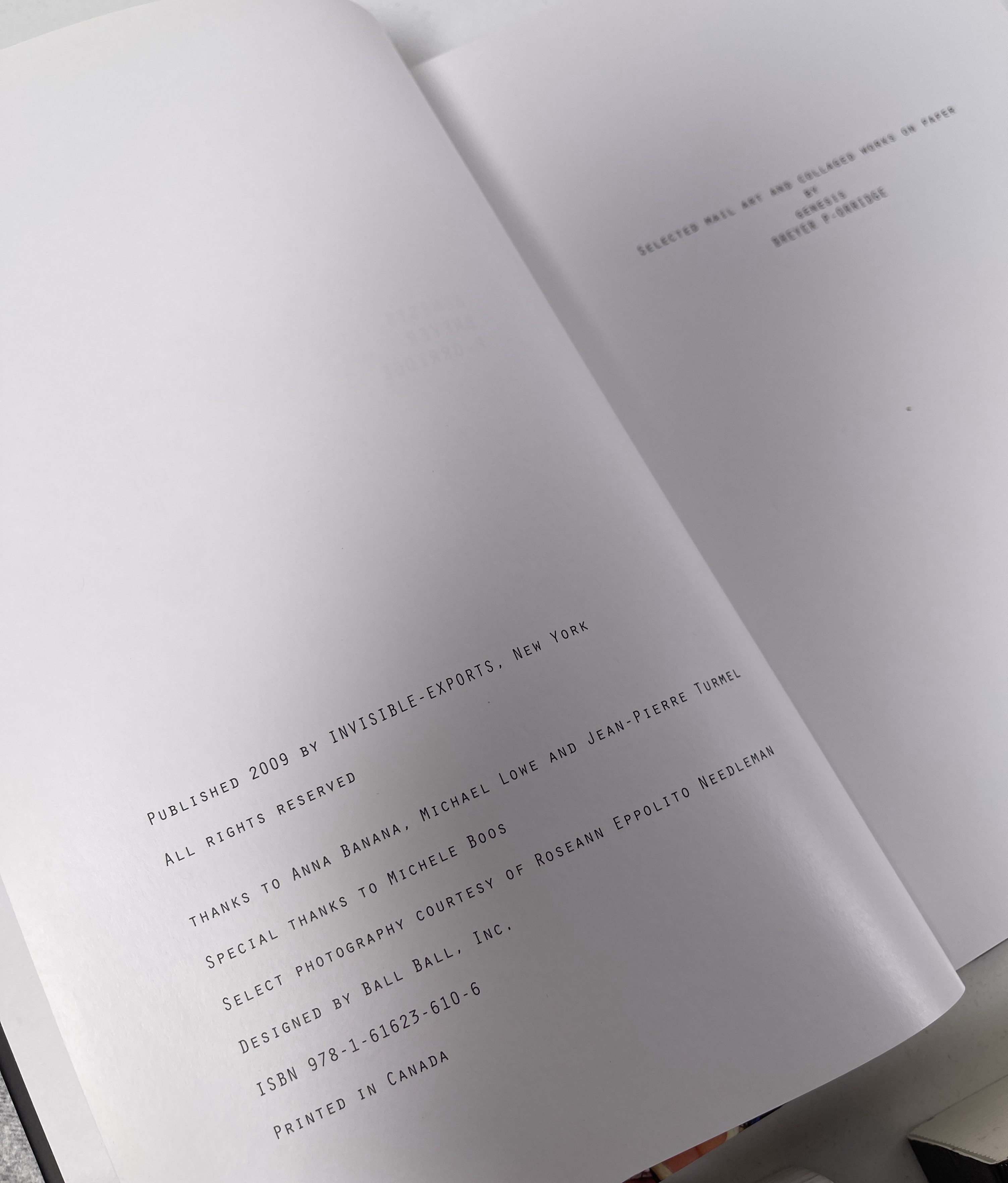 Lot 30 - THROBBING GRISTLE / GENESIS P-ORRIDGE BOOKS