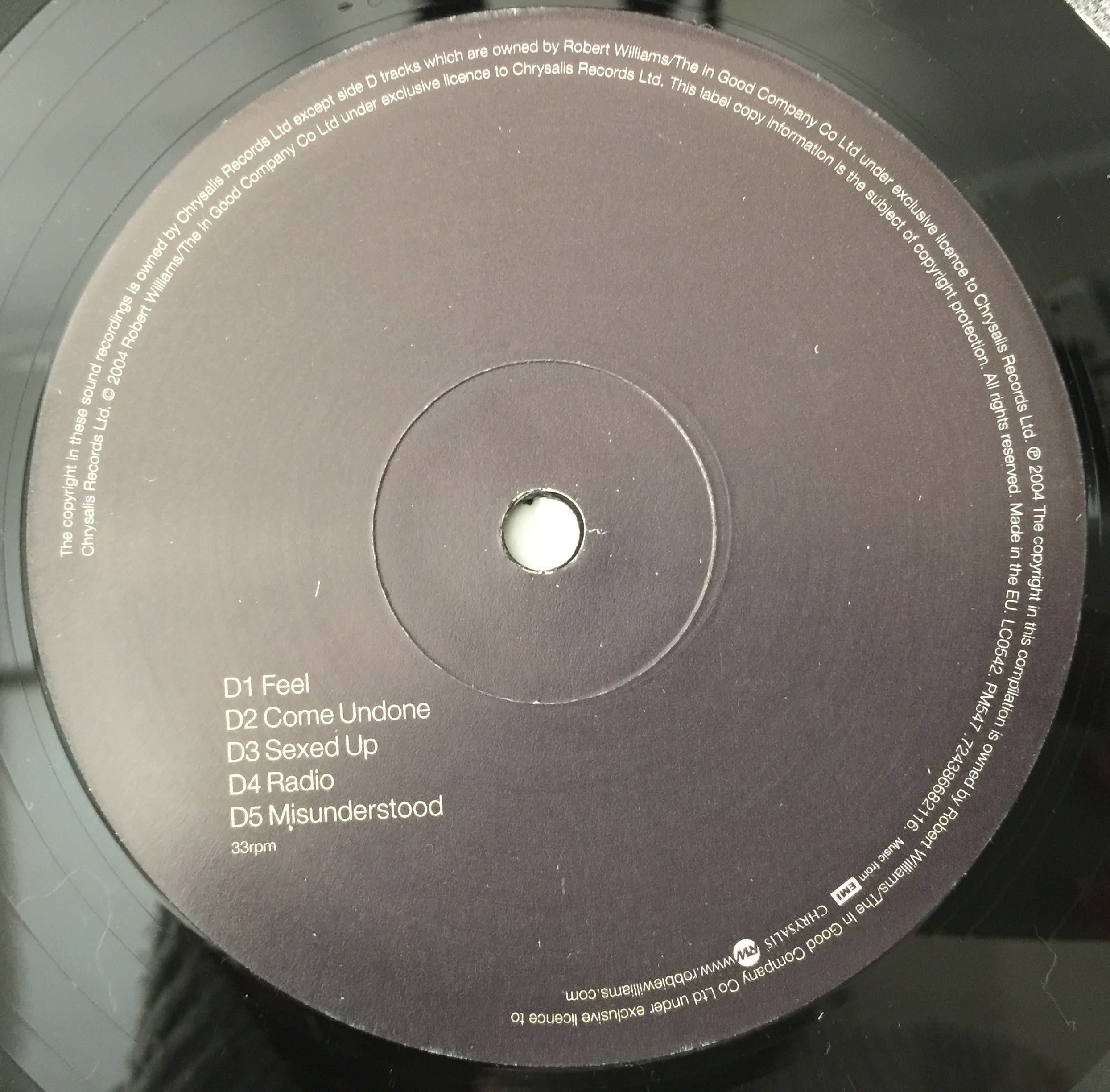 Lot 23 - ROBBIE WILLIAMS - GREATEST HITS LP (LIMITED