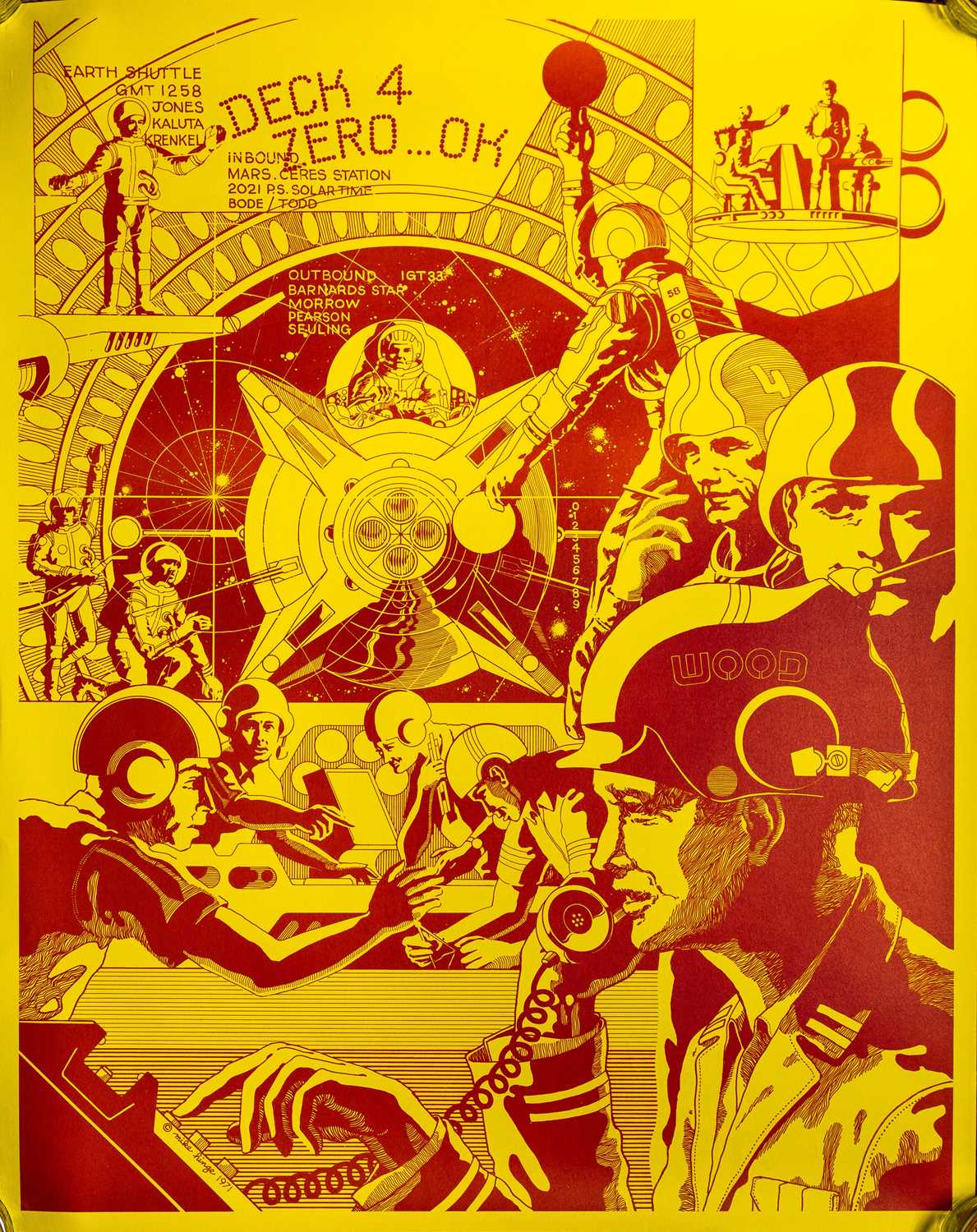 Lot 43 - MIKE HINGE - 1971 - THREE POSTER SCI FI SET.