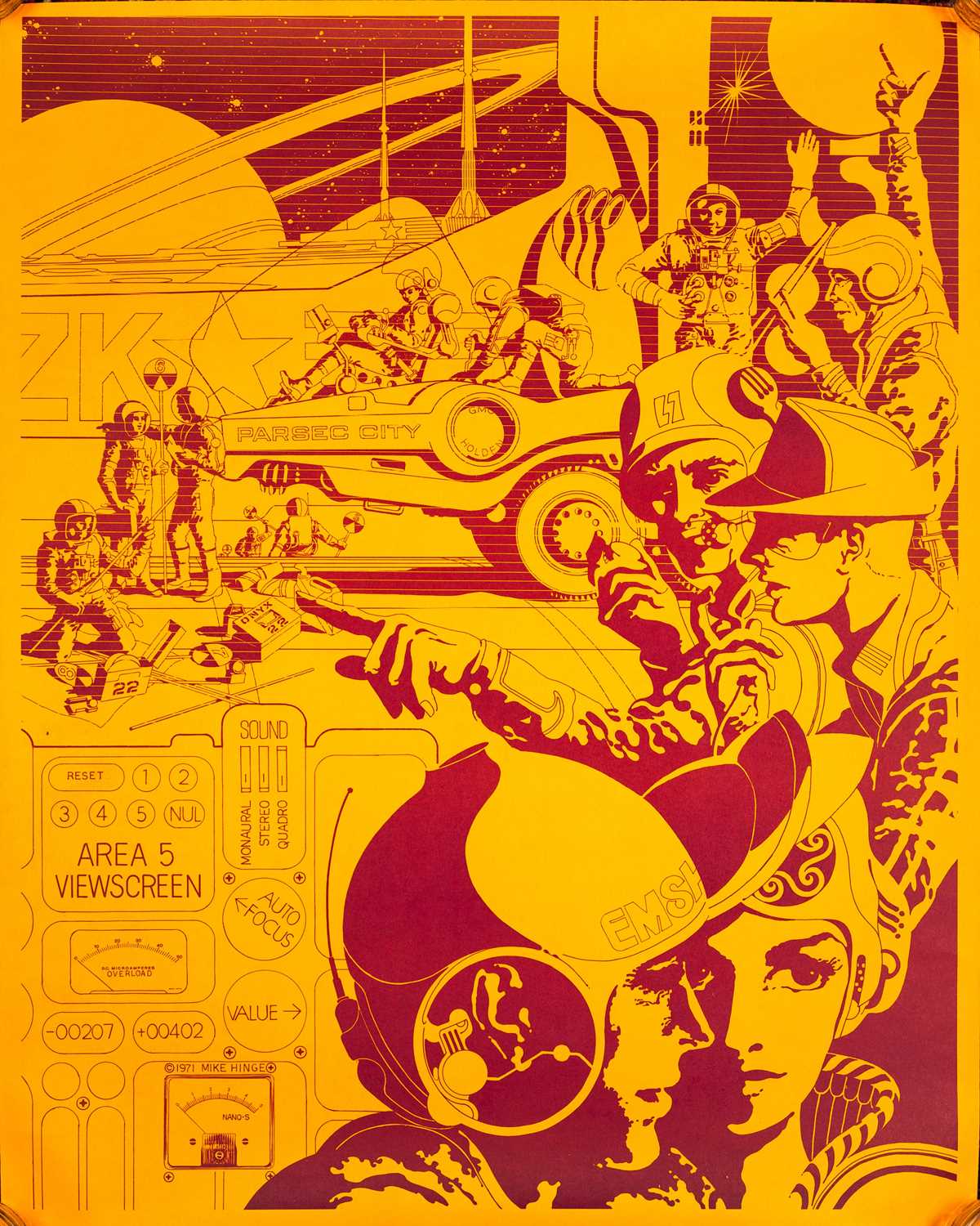 Lot 43 - MIKE HINGE - 1971 - THREE POSTER SCI FI SET.