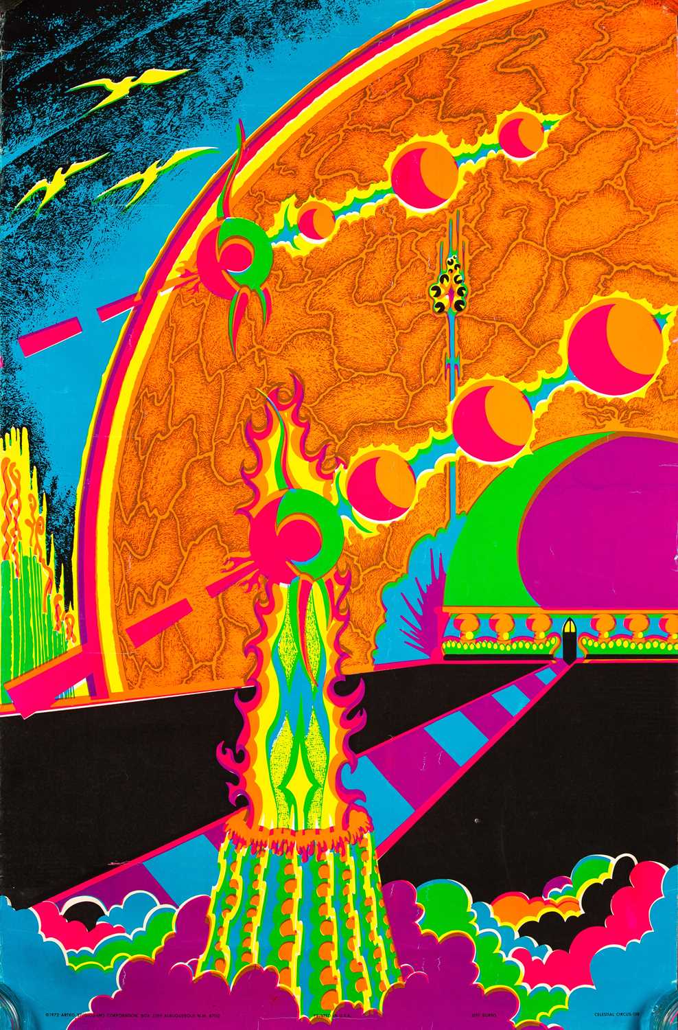 Lot 52 - BLACKLIGHT POSTERS - FIVE ORIGINAL 1970S