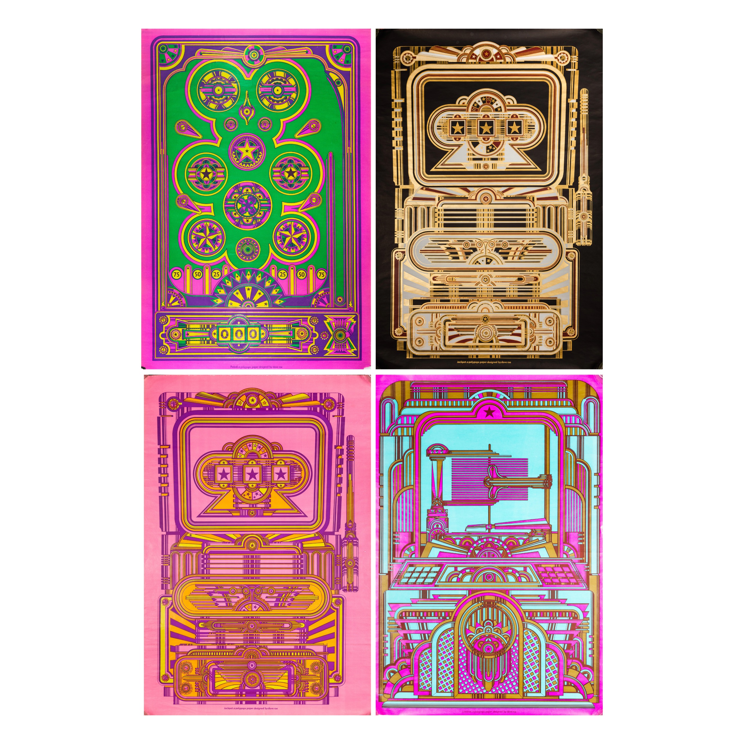 Lot 61 - DAVE ROE - FOUR ORIGINAL 1968 SHEETS OF