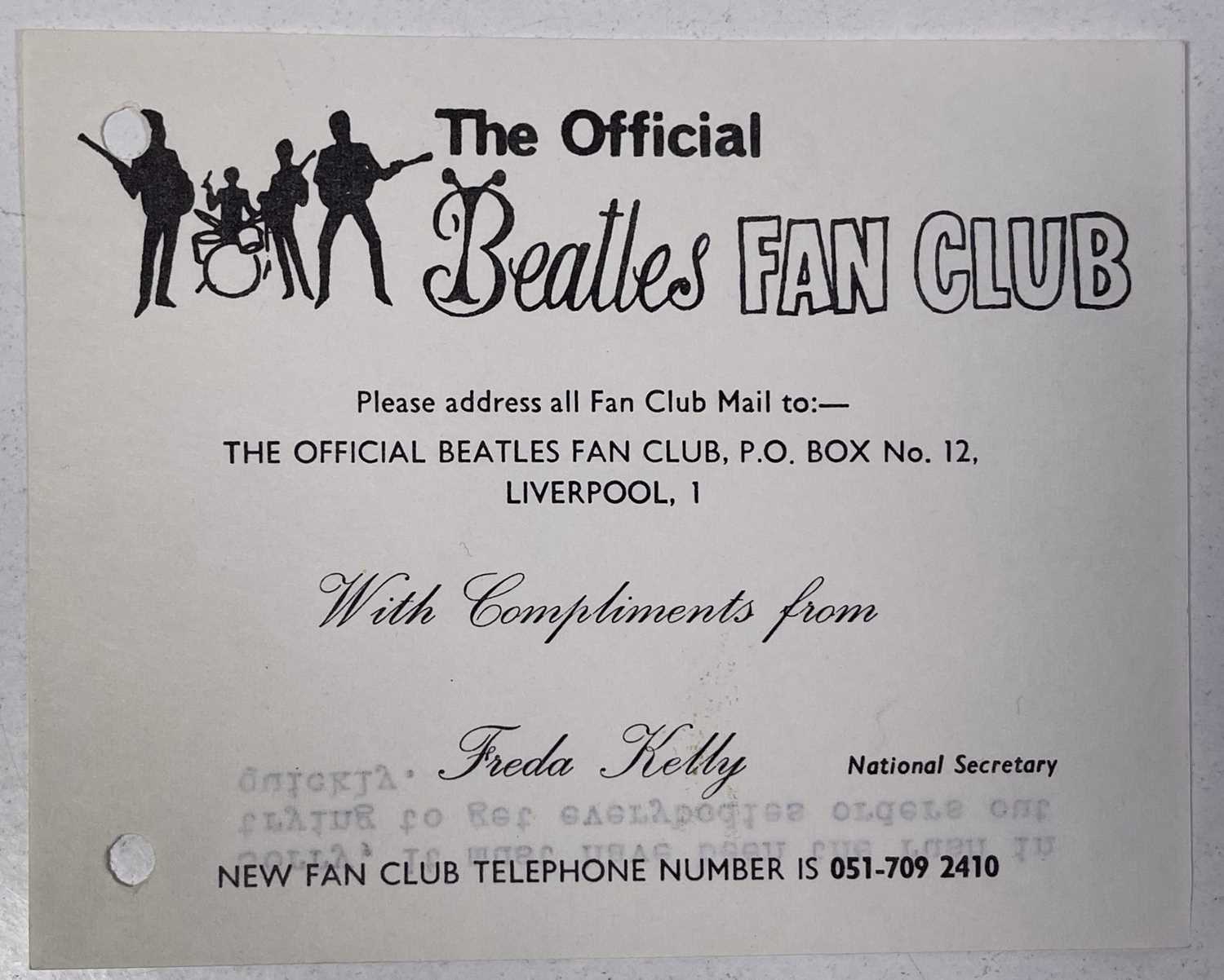 Lot 167 - THE BEATLES FAN CLUB SECRETARY