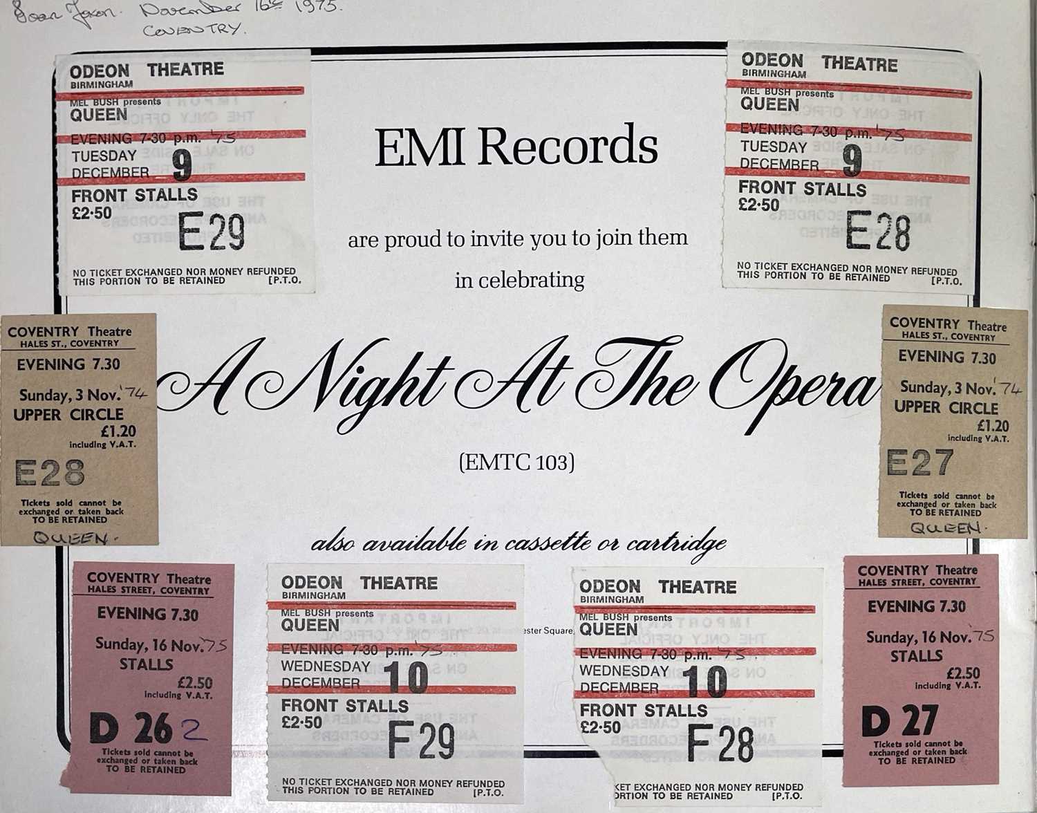 Lot 420 - QUEEN CONCERT MEMORABILIA INC PROGRAMMES AND