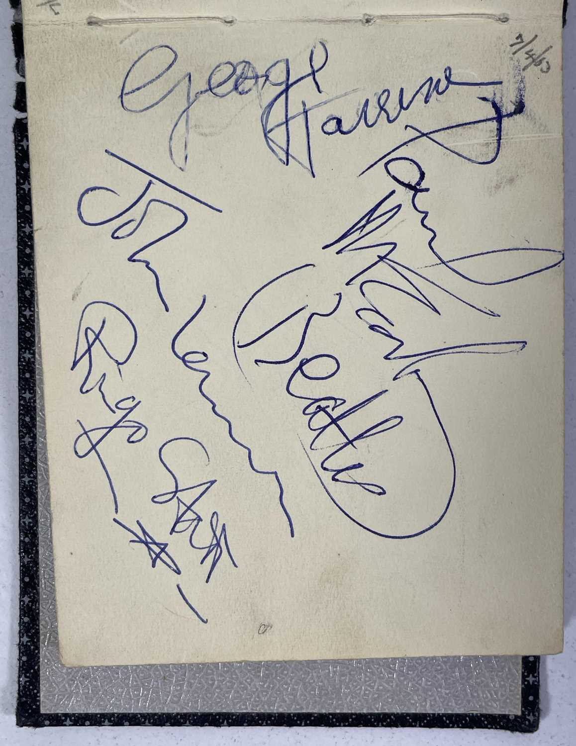 Lot 329 - AUTOGRAPH BOOK INC BEATLES SIGNATURES.