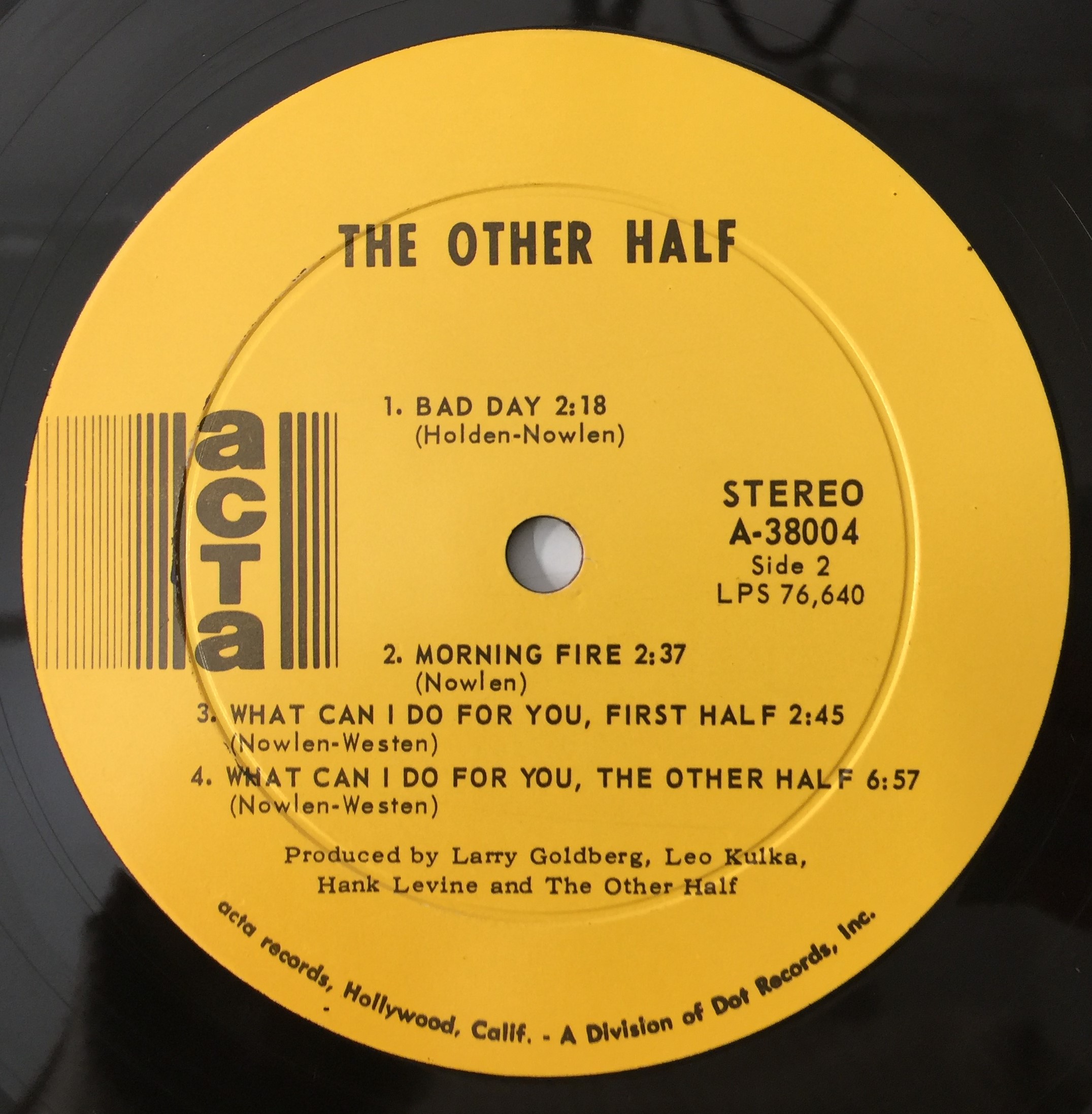 Lot 76 - THE OTHER HALF - THE OTHER HALF LP (ORIGINAL