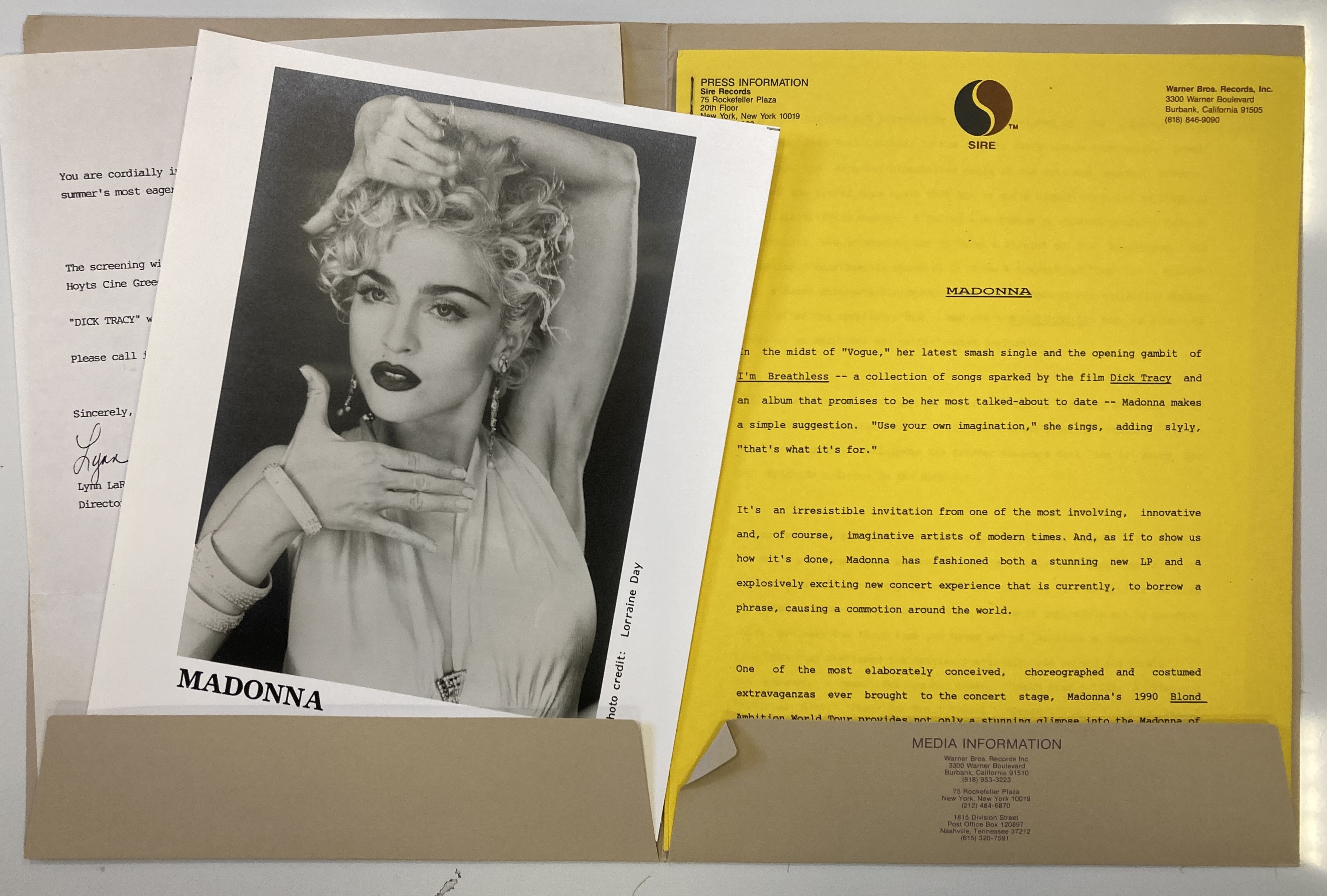 Lot 34 - MADONNA MEMORABILIA