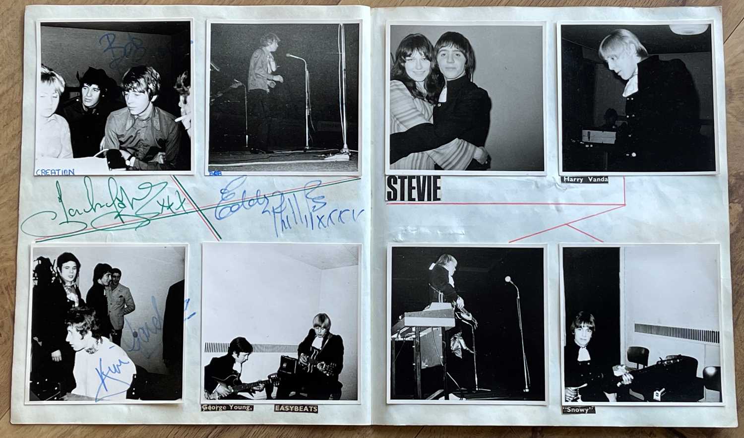 Lot 254 - THE CREATION & THE EASYBEATS SIGNED PAGES