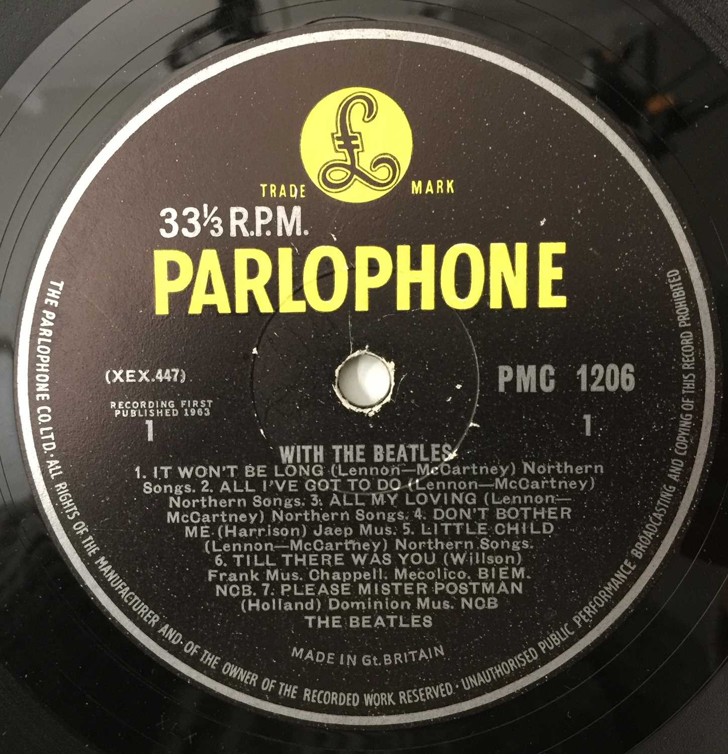 Lot 25 - THE BEATLES - WITH THE BEATLES (LP COLLECTORS