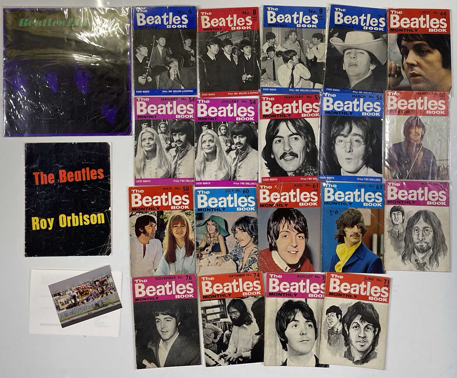 Lot 221 - THE BEATLES - MEMORABILIA INC PROGRAMMES