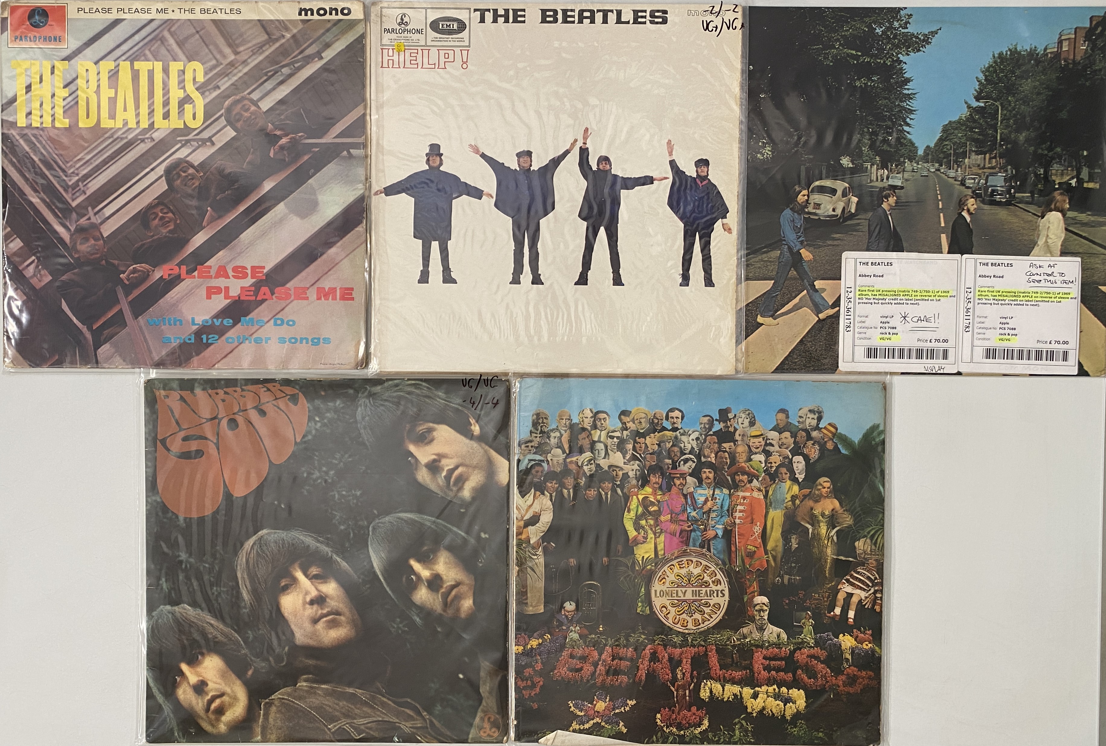 Lot 70 - THE BEATLES - ORIGINAL / EARLY UK PRESSINGS