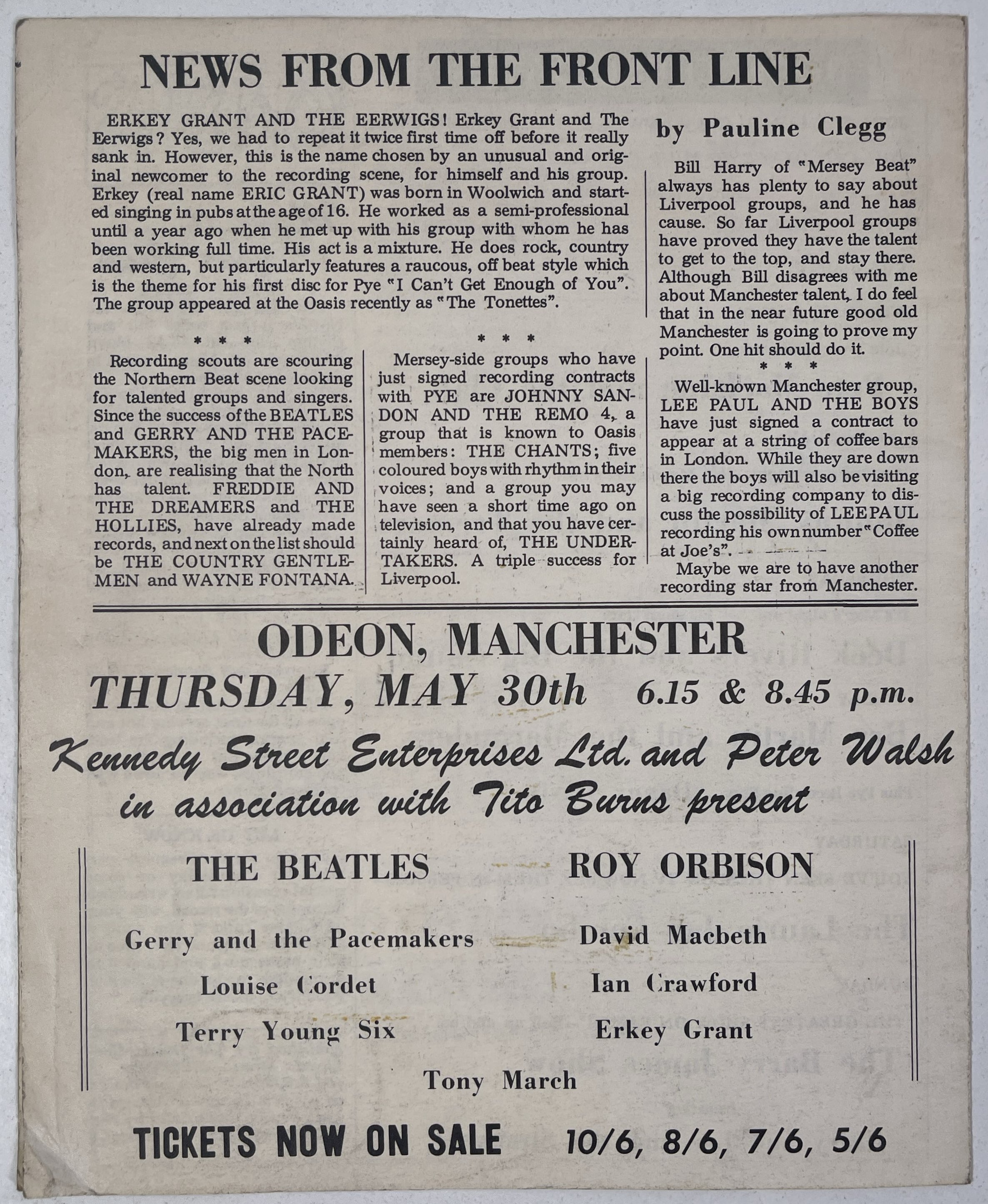 Lot 366 - THE BEATLES - A RARE MAY 1963 'OASIS'