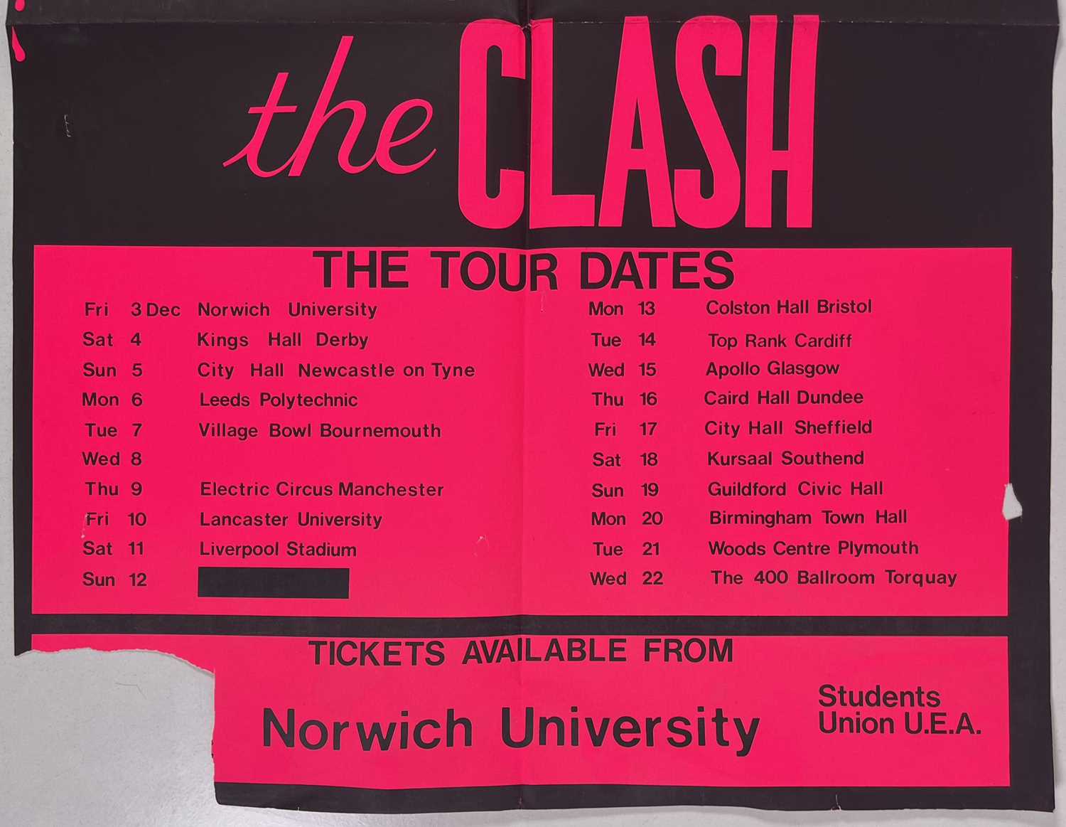 Lot 581 The Sex Pistols Original Anarchy Tour