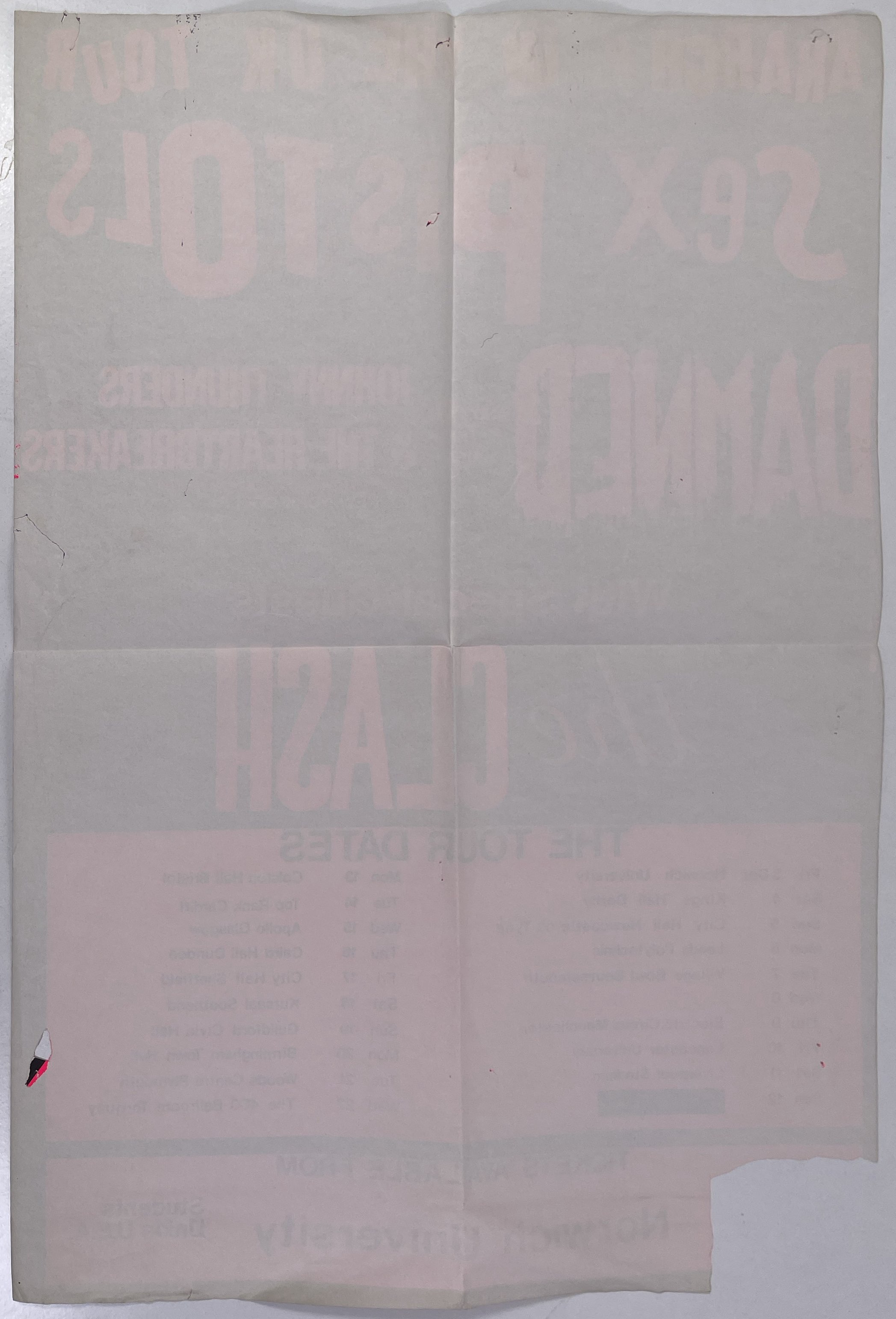 Lot 581 - THE SEX PISTOLS - ORIGINAL ANARCHY TOUR