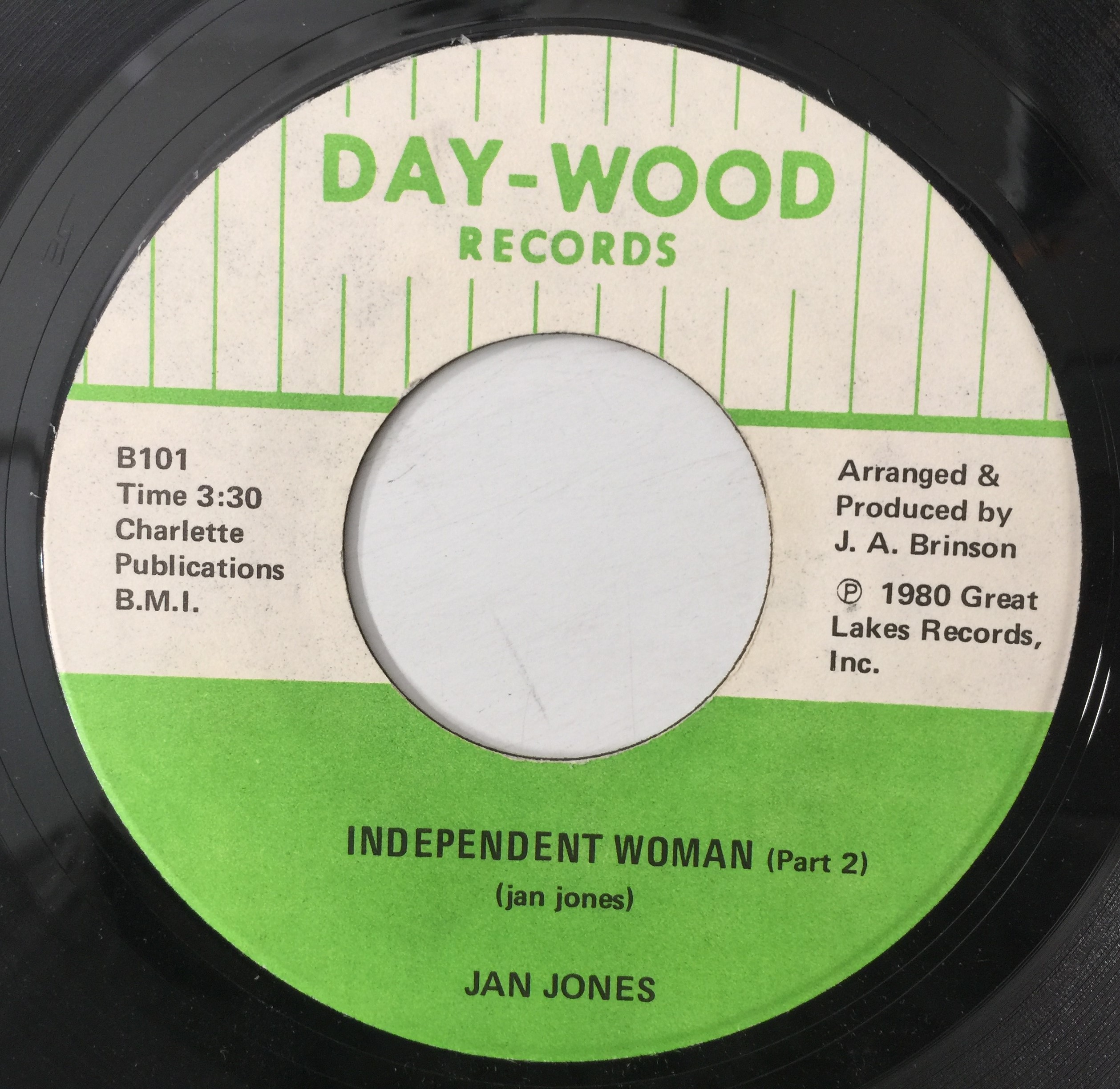 Lot 40 - JAN JONES - INDEPENDENT WOMAN/ PART 2 7" (US