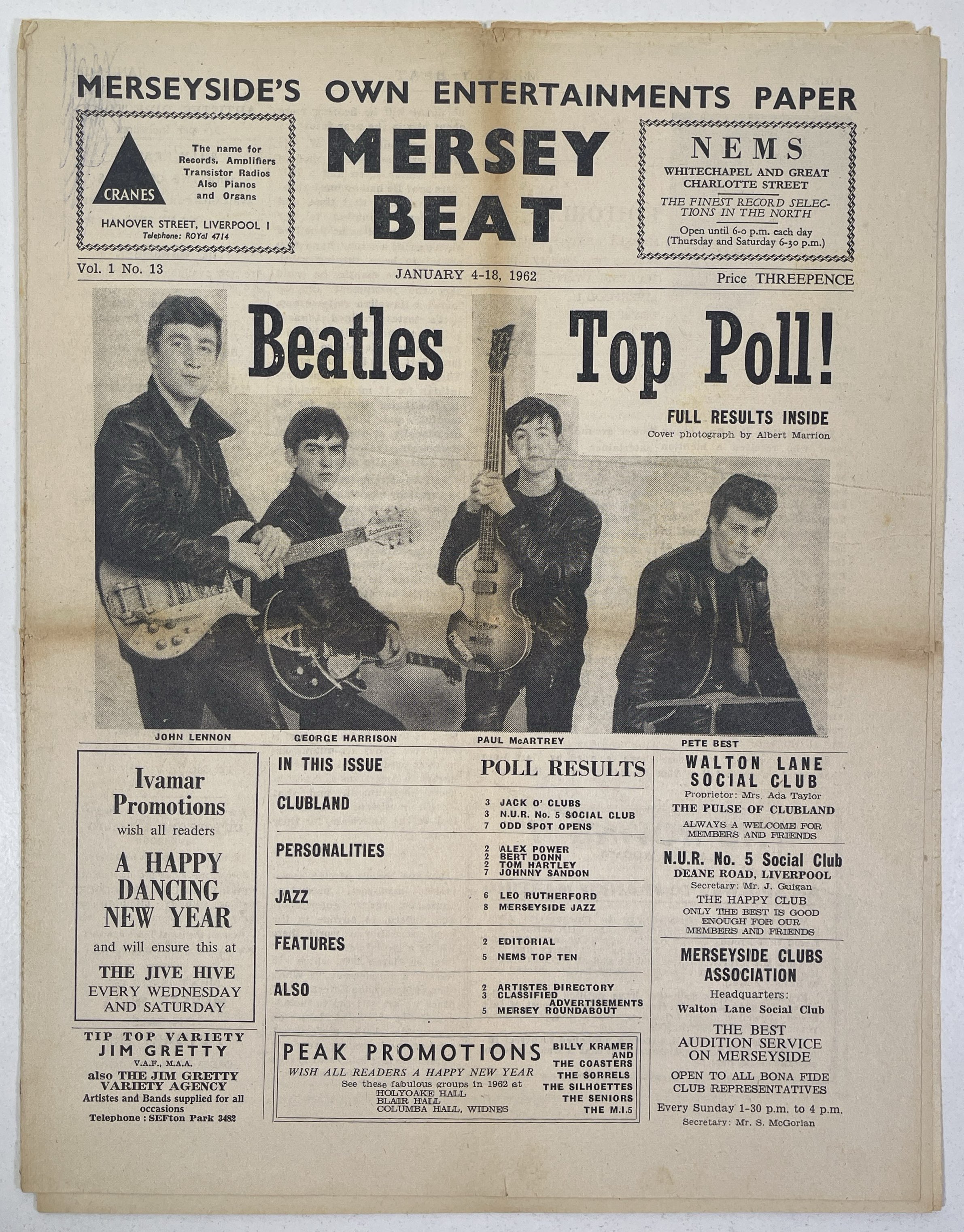 Lot 276 - ORIGINAL MERSEY BEAT NEWSPAPER - VOL 1