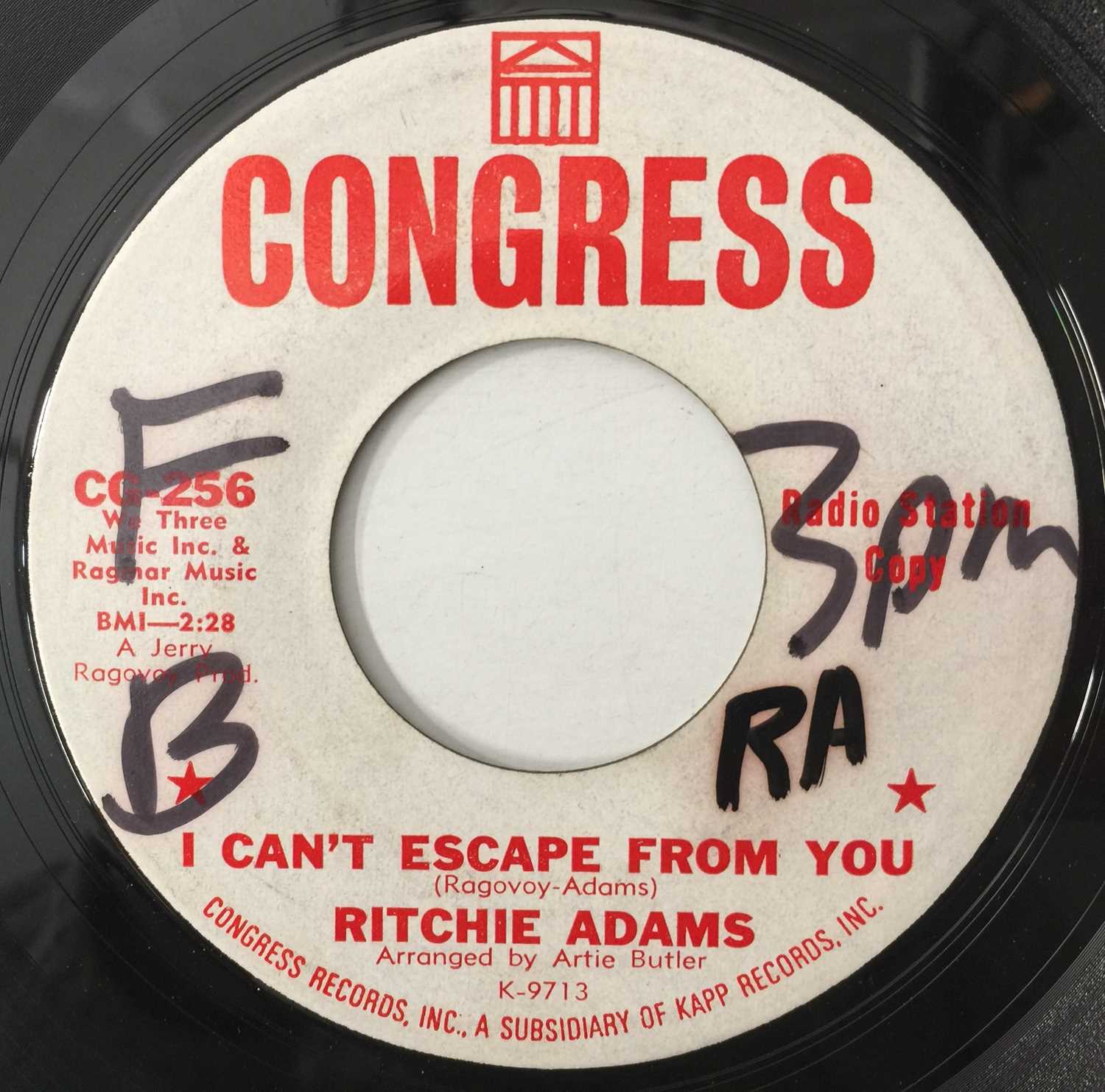 Lot 50 - RITCHIE ADAMS - I CAN'T ESCAPE FROM YOU/ ROAD