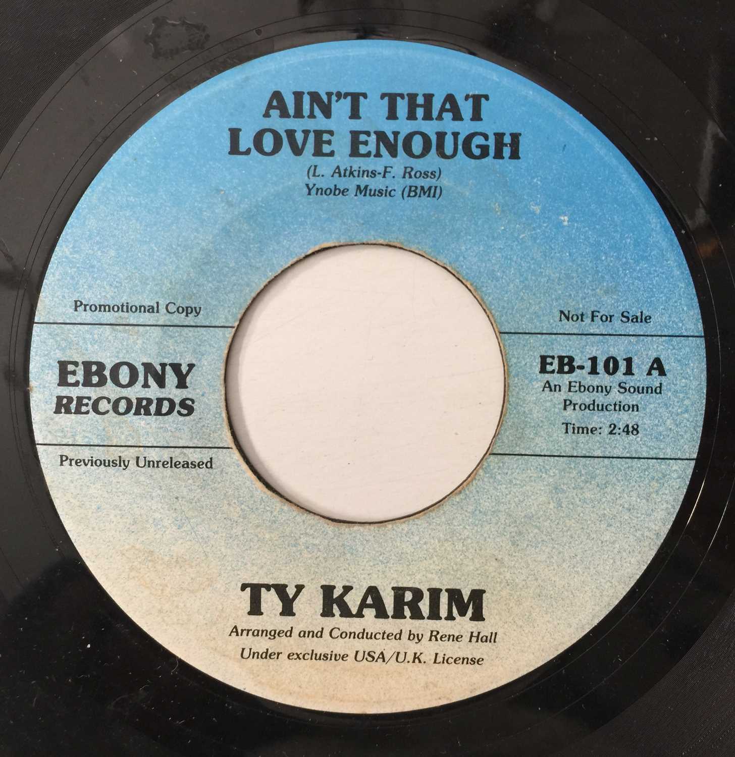 Lot 103 - TY KARIM - AIN'T THAT LOVE ENOUGH 7" (EB-101