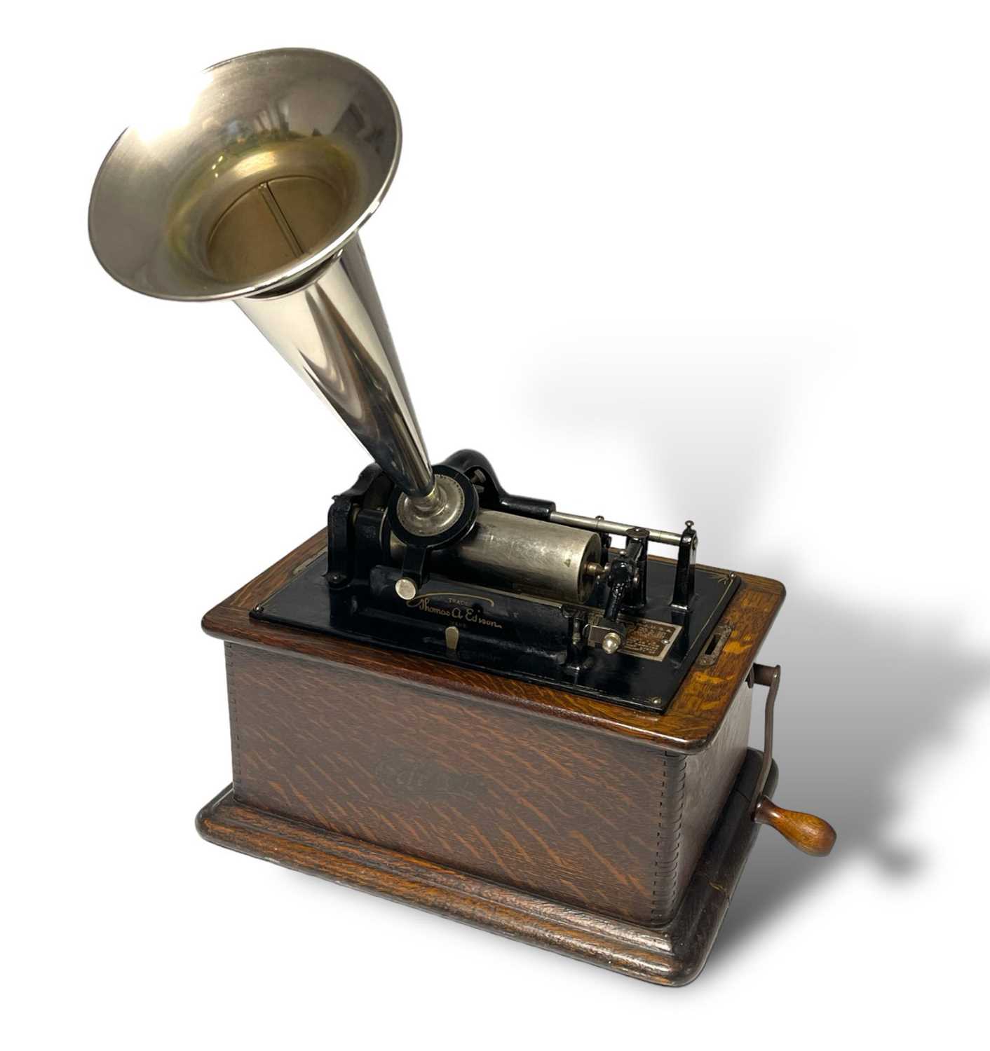 Lot 12 - ANTIQUE EDISON WAX CYLINDER PLAYER.