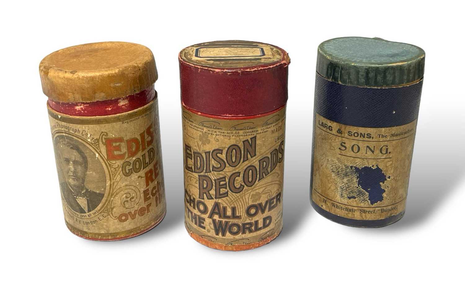 Lot 12 - ANTIQUE EDISON WAX CYLINDER PLAYER.