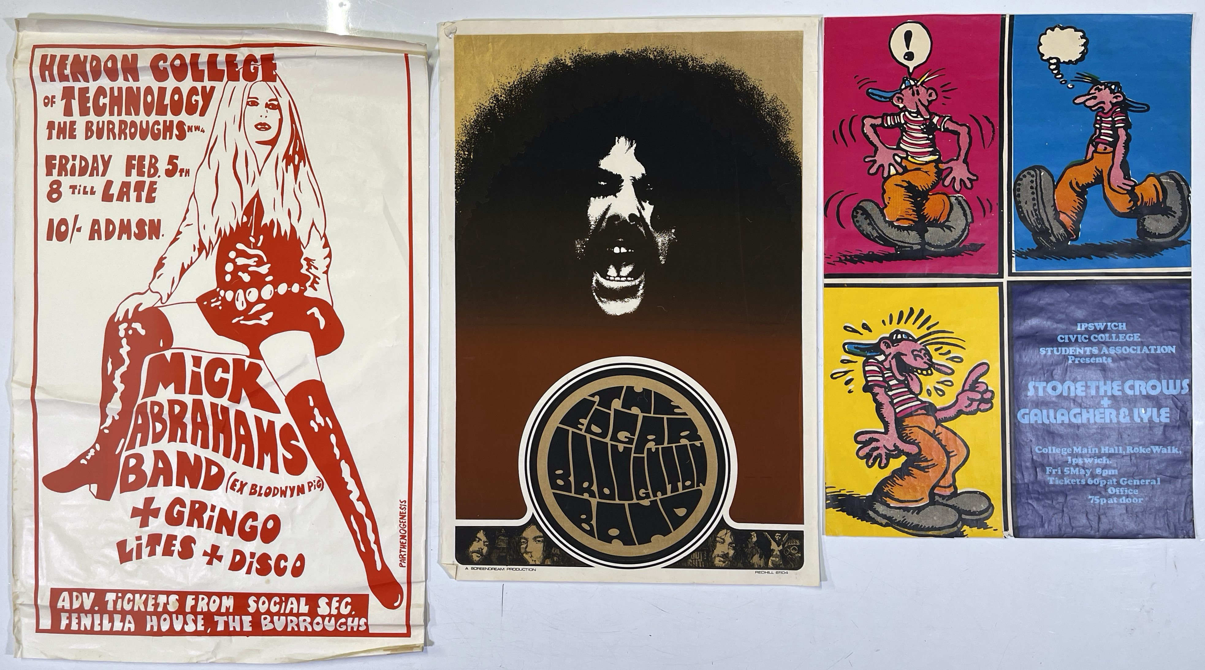 Lot 202 - 1970S POSTERS INC EDGAR BROUGHTON / MICK