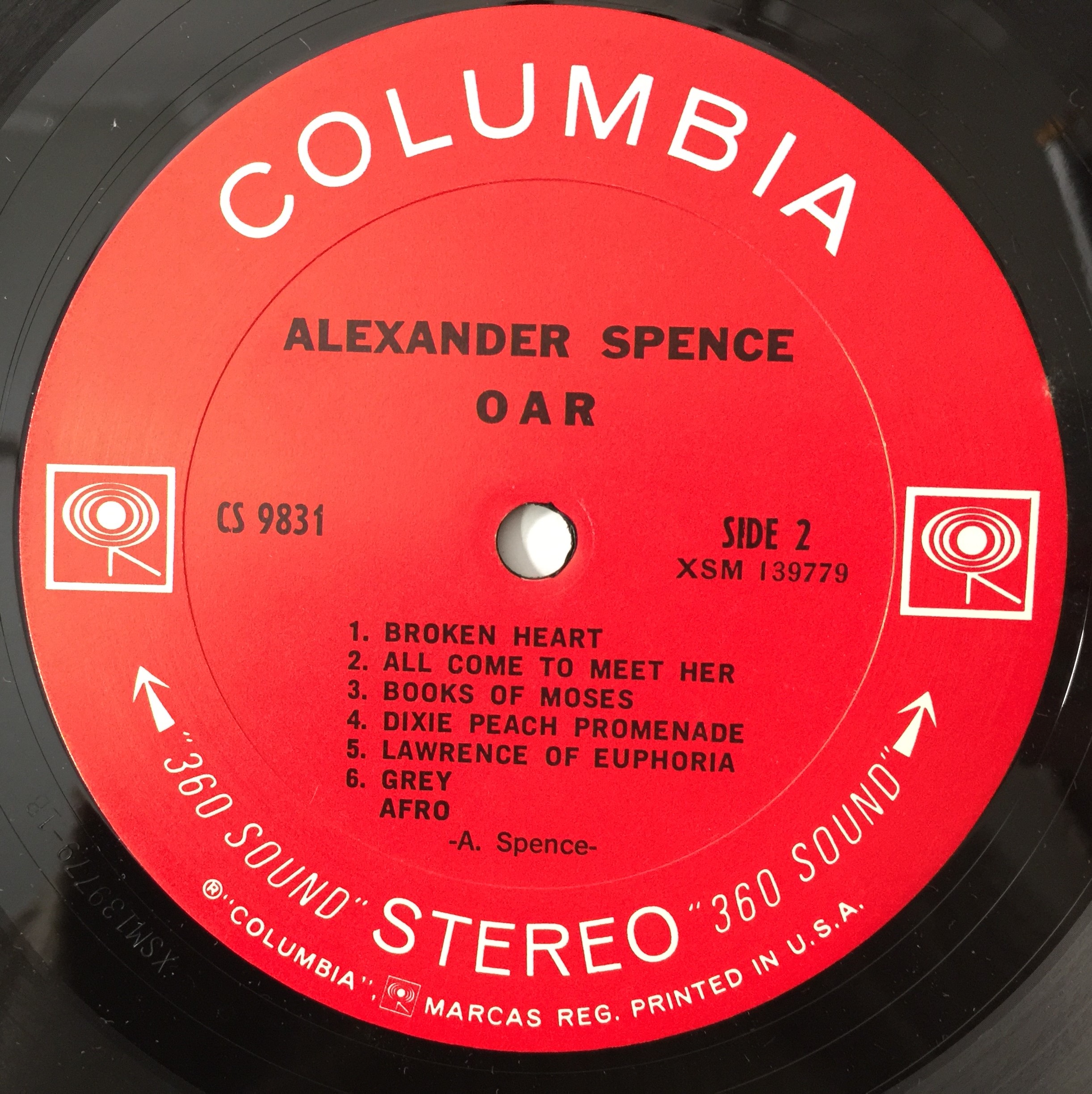 Lot 15 - ALEXANDER SPENCE - OAR LP (US STEREO ORIGINAL