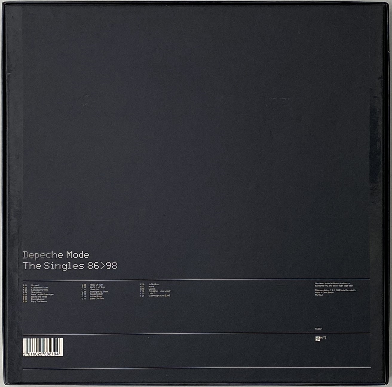 Lot 724 - DEPECHE MODE - THE SINGLES 86-98 BOX SET