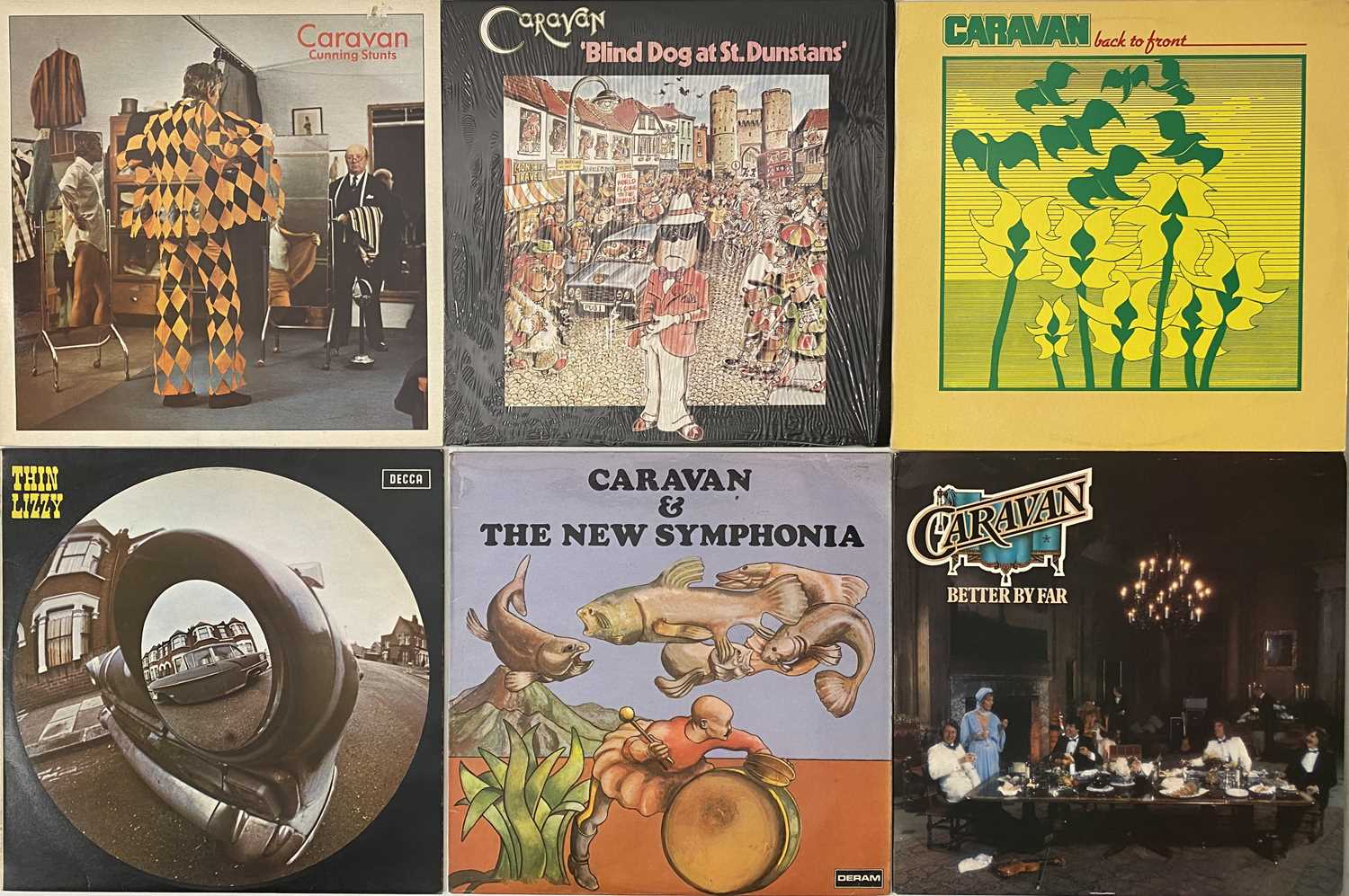 Lot 641 - CARAVAN/ THIN LIZZY LP PACK