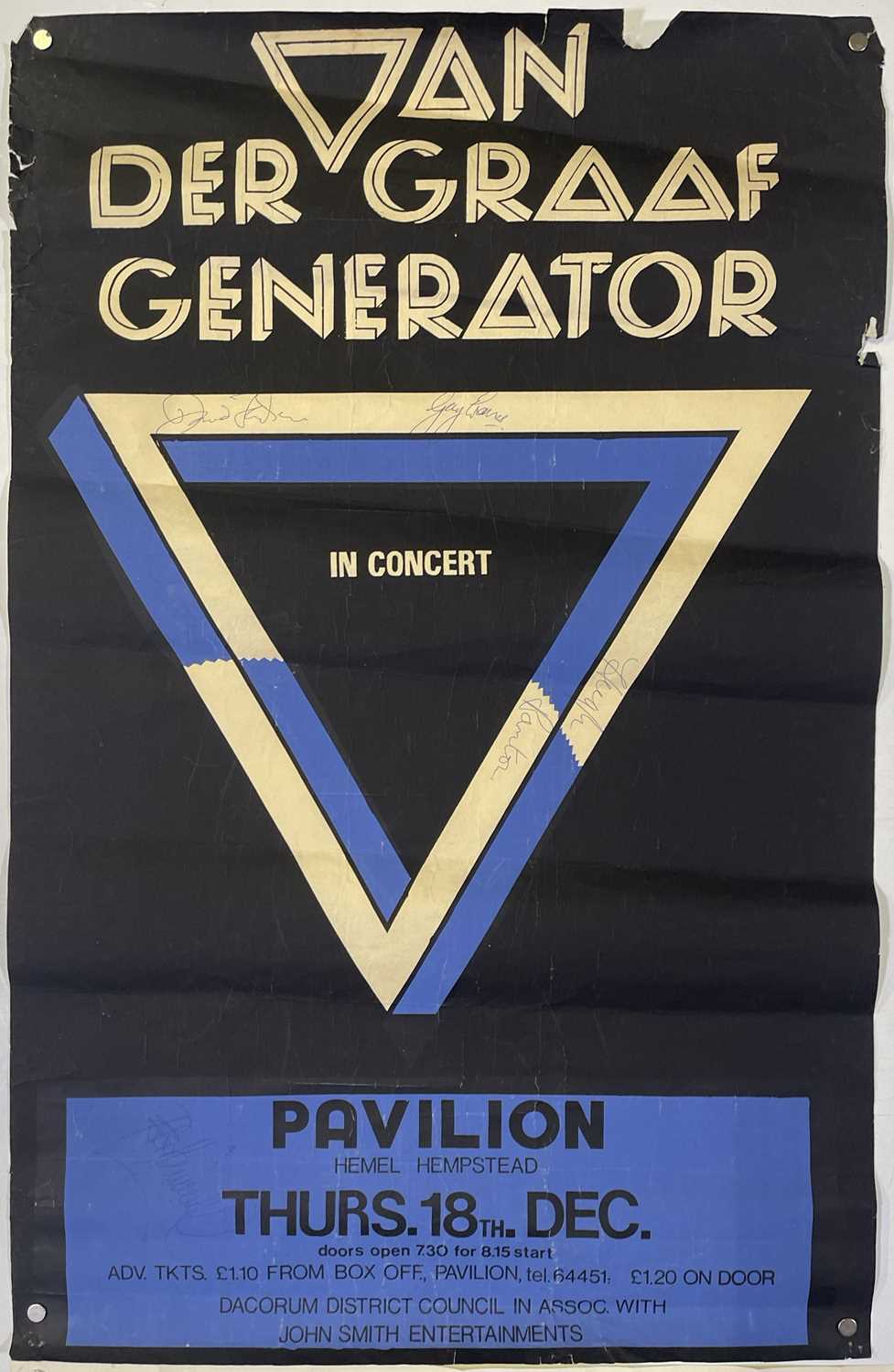 Lot 278 - VAN DER GRAFF GENERATOR - SIGNED 1975