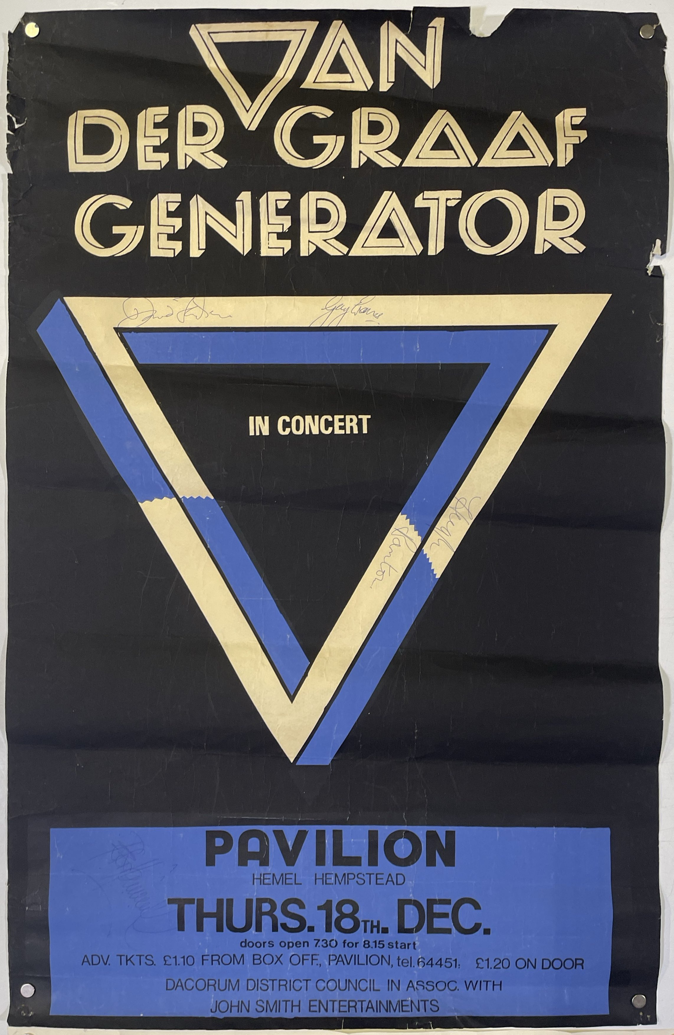 Lot 278 - VAN DER GRAFF GENERATOR - SIGNED 1975