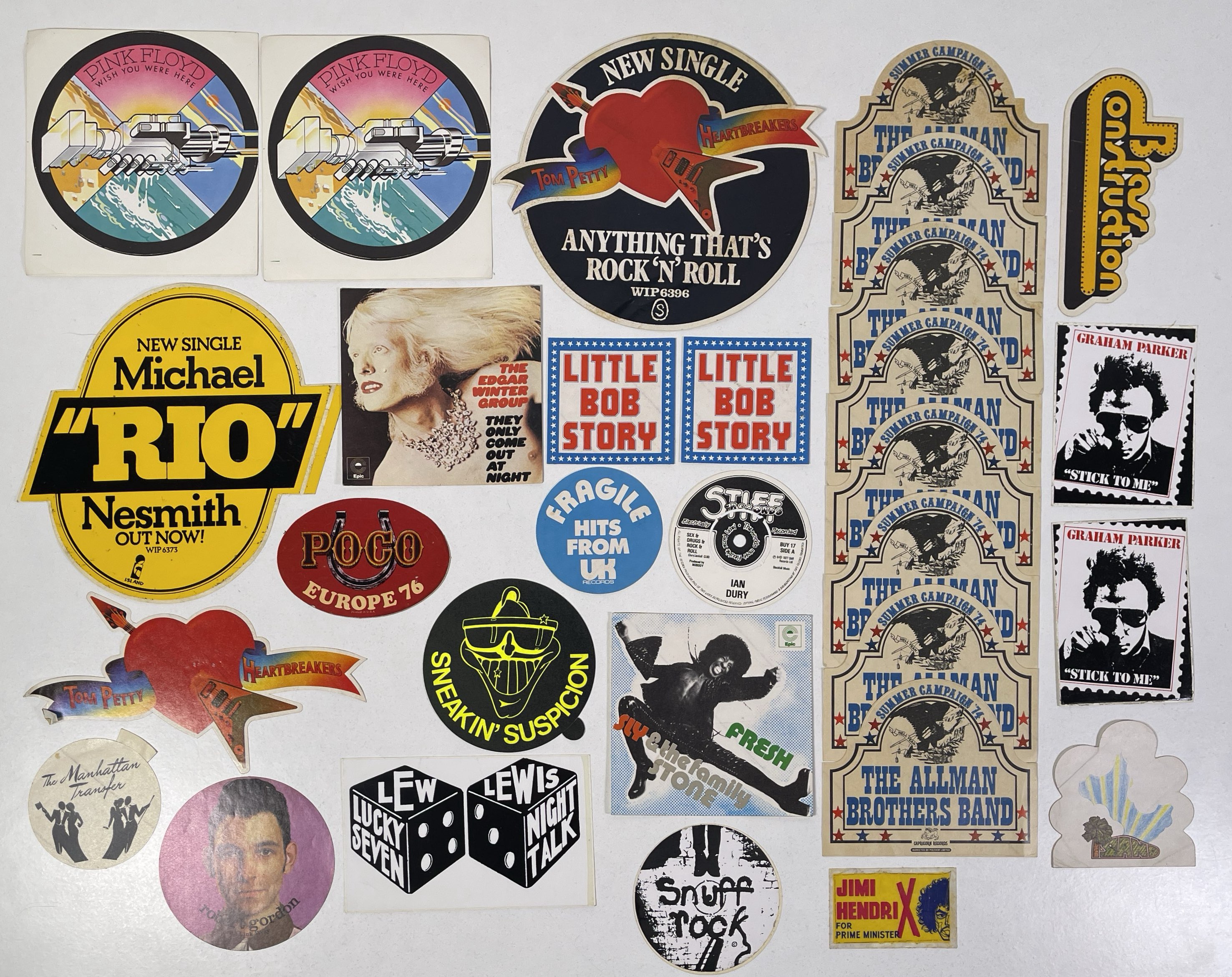 Lot 124 - ORIGINAL C 1970S/80S PROMOTIONAL STICKERS.