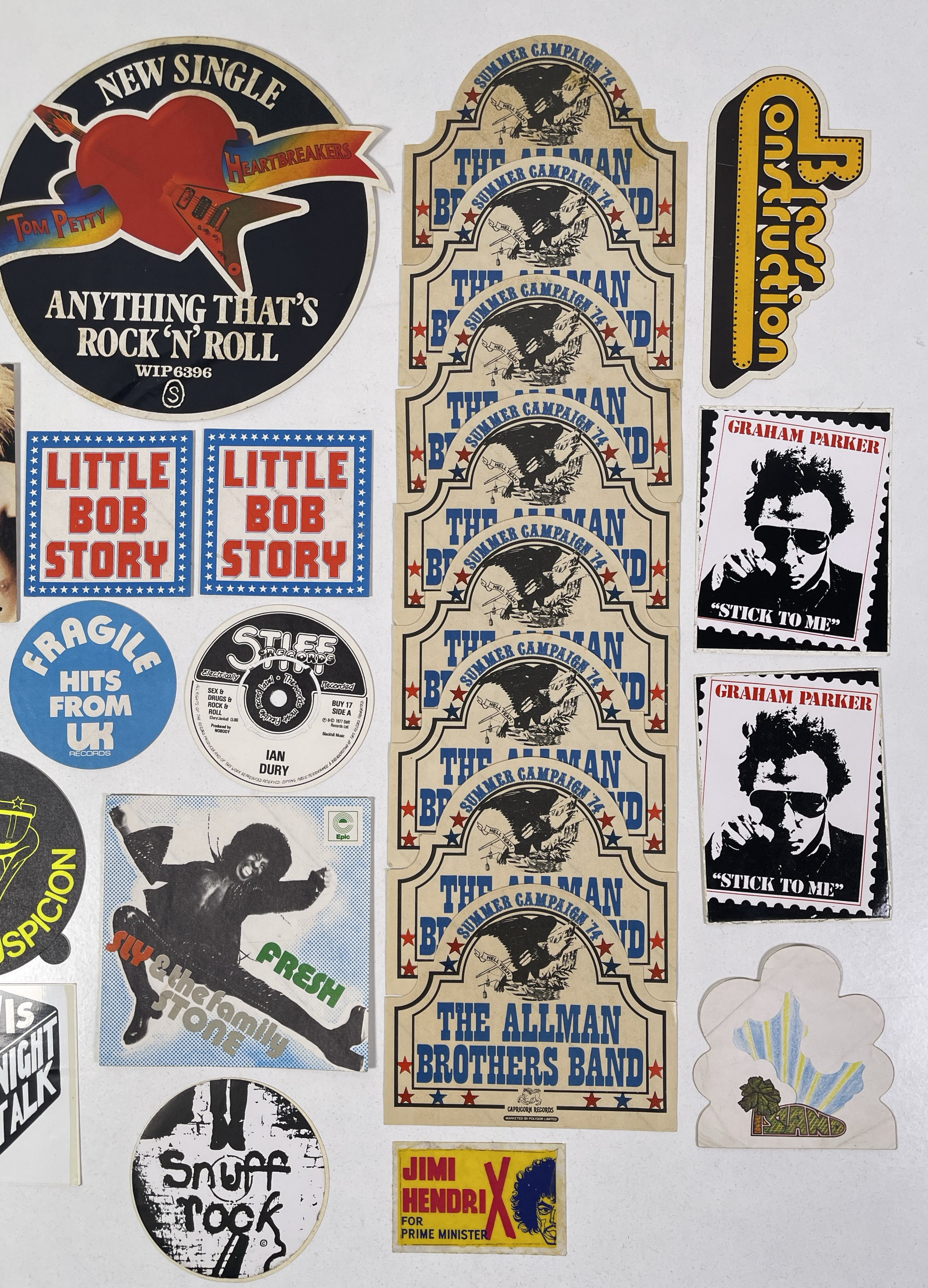 Lot 124 - ORIGINAL C 1970S/80S PROMOTIONAL STICKERS.