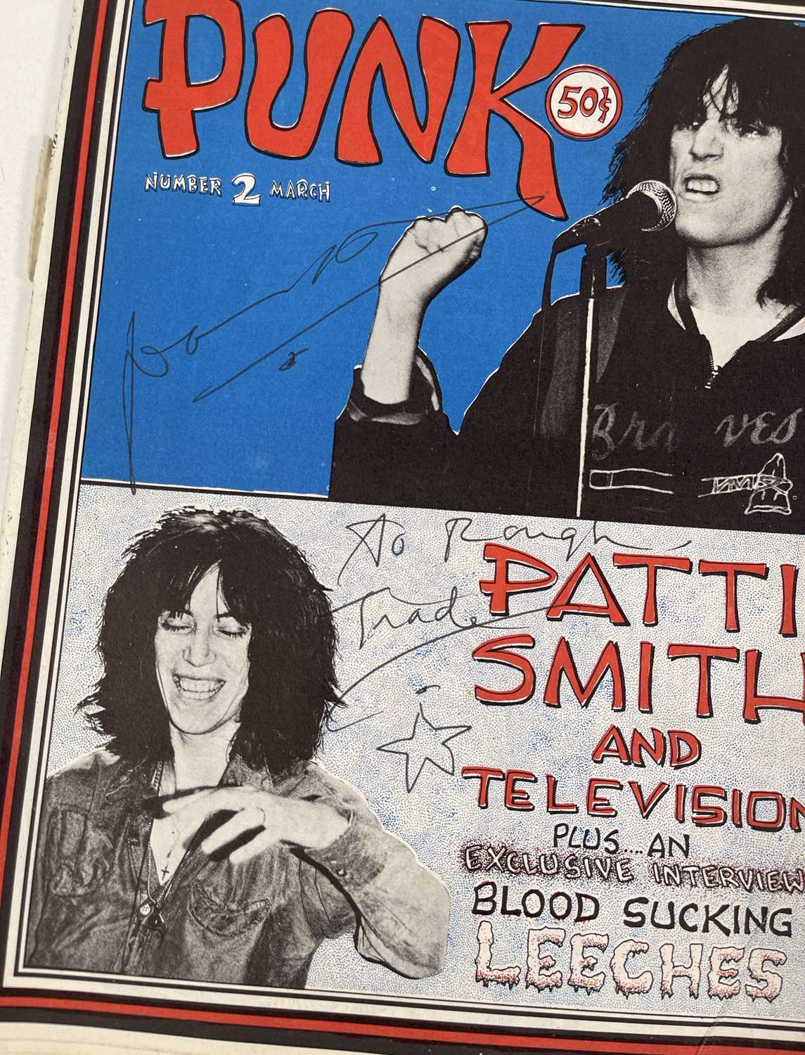 Lot 555 - PATTI SMITH - SIGNED COPY OF 'PUNK' ZINE #2.