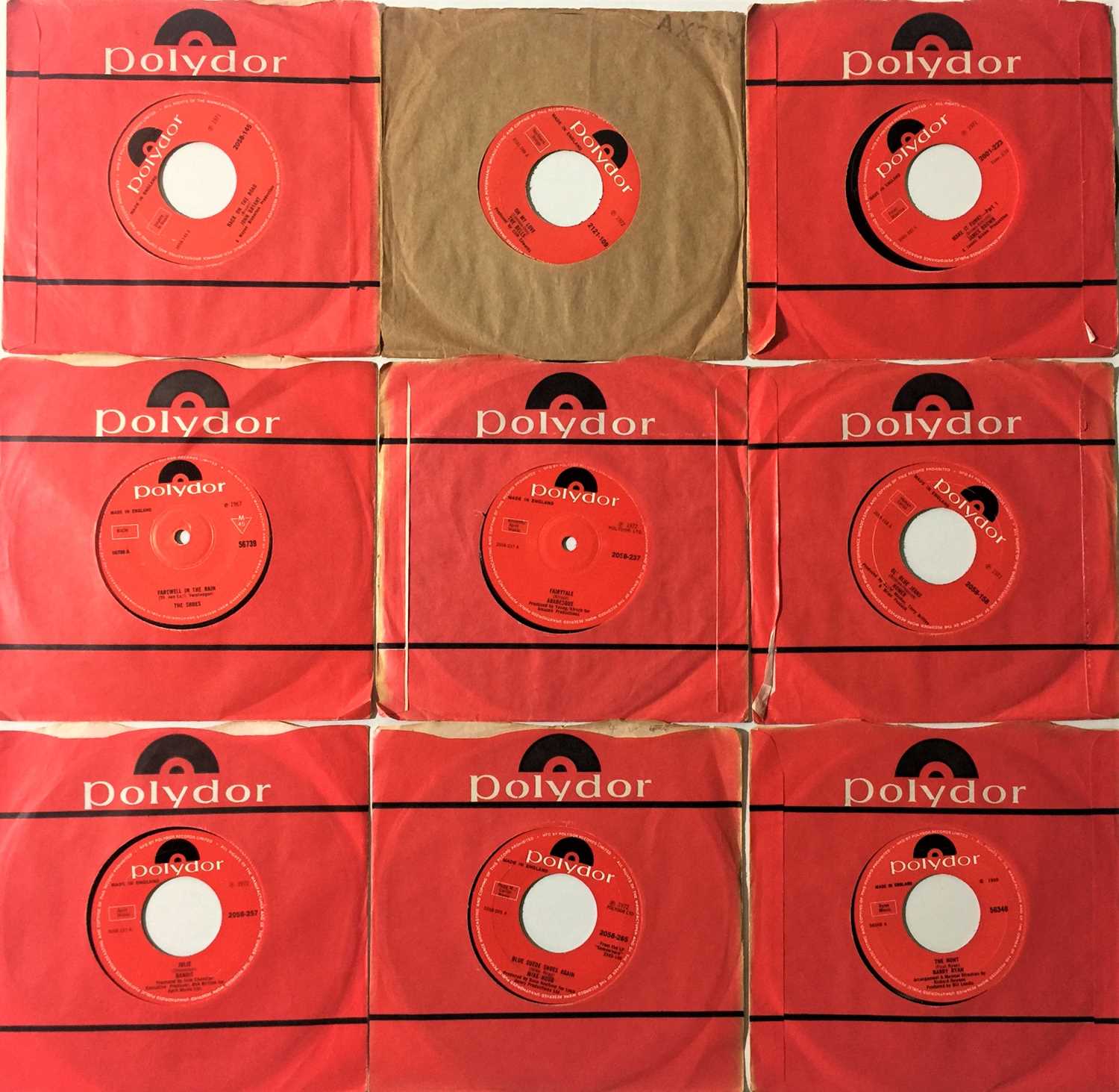Lot 52 - POLYDOR RECORDS 7" - 60s/70s (WITH