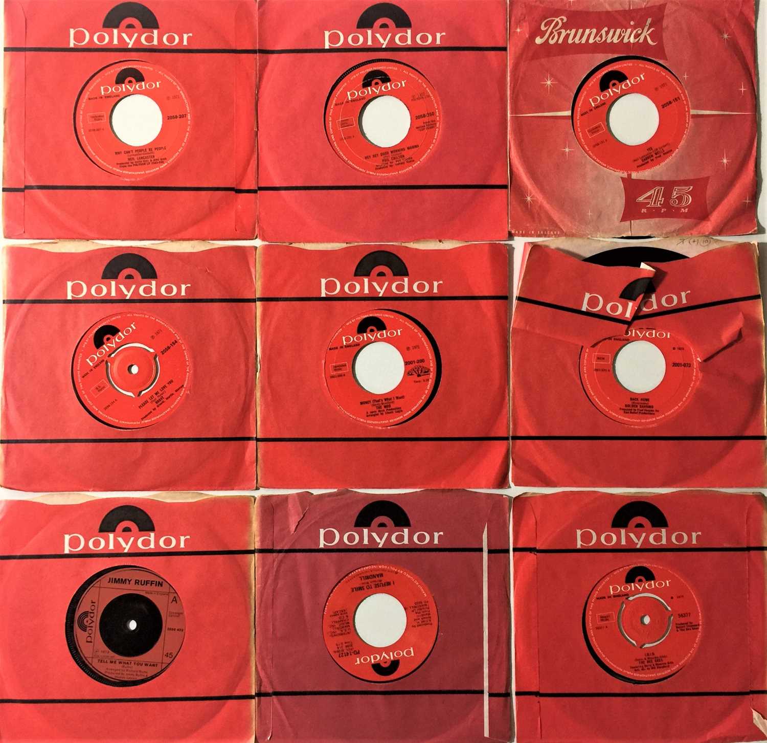 Lot 52 - POLYDOR RECORDS 7" - 60s/70s (WITH