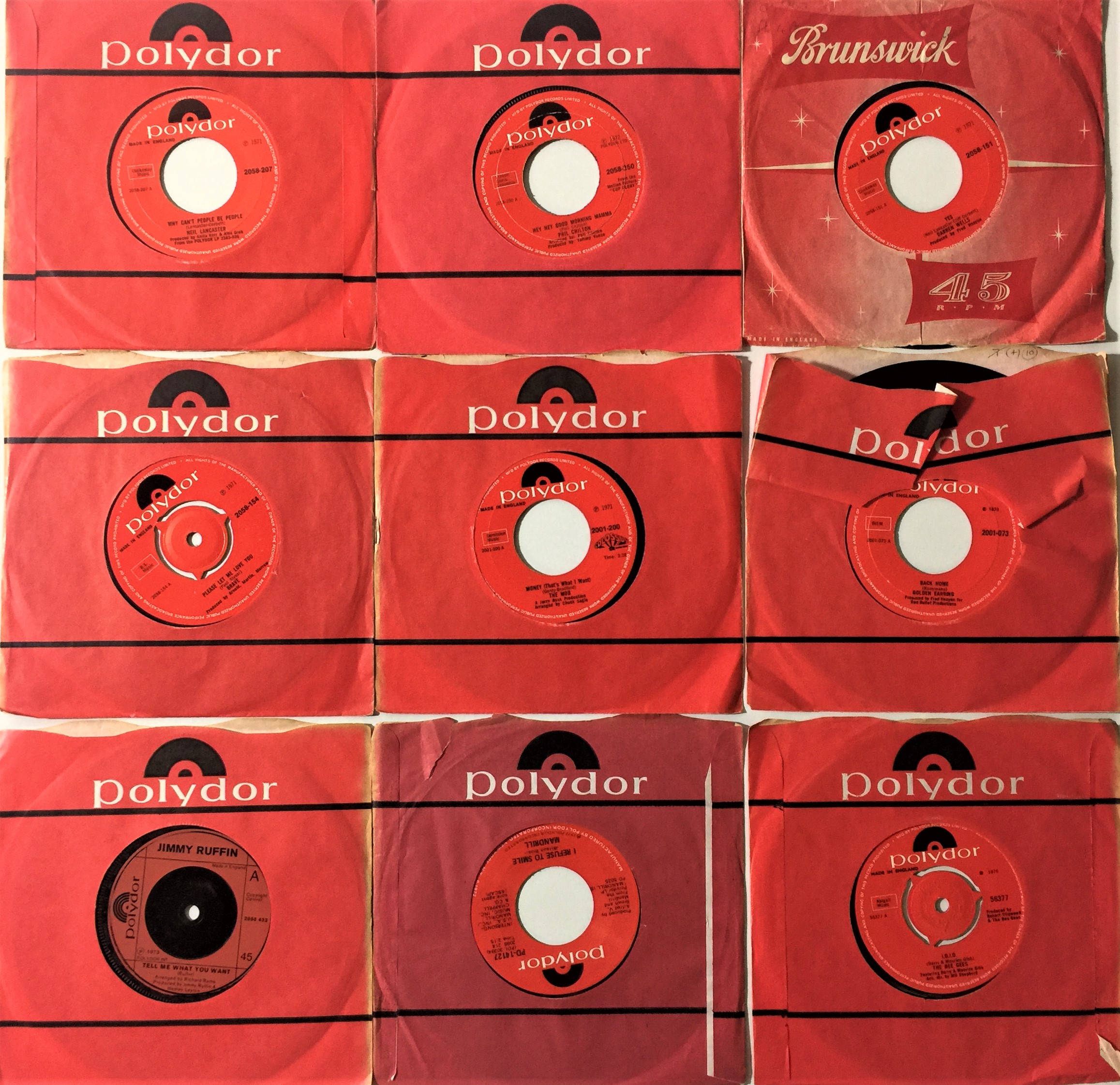 Lot 52 - POLYDOR RECORDS 7" - 60s/70s (WITH