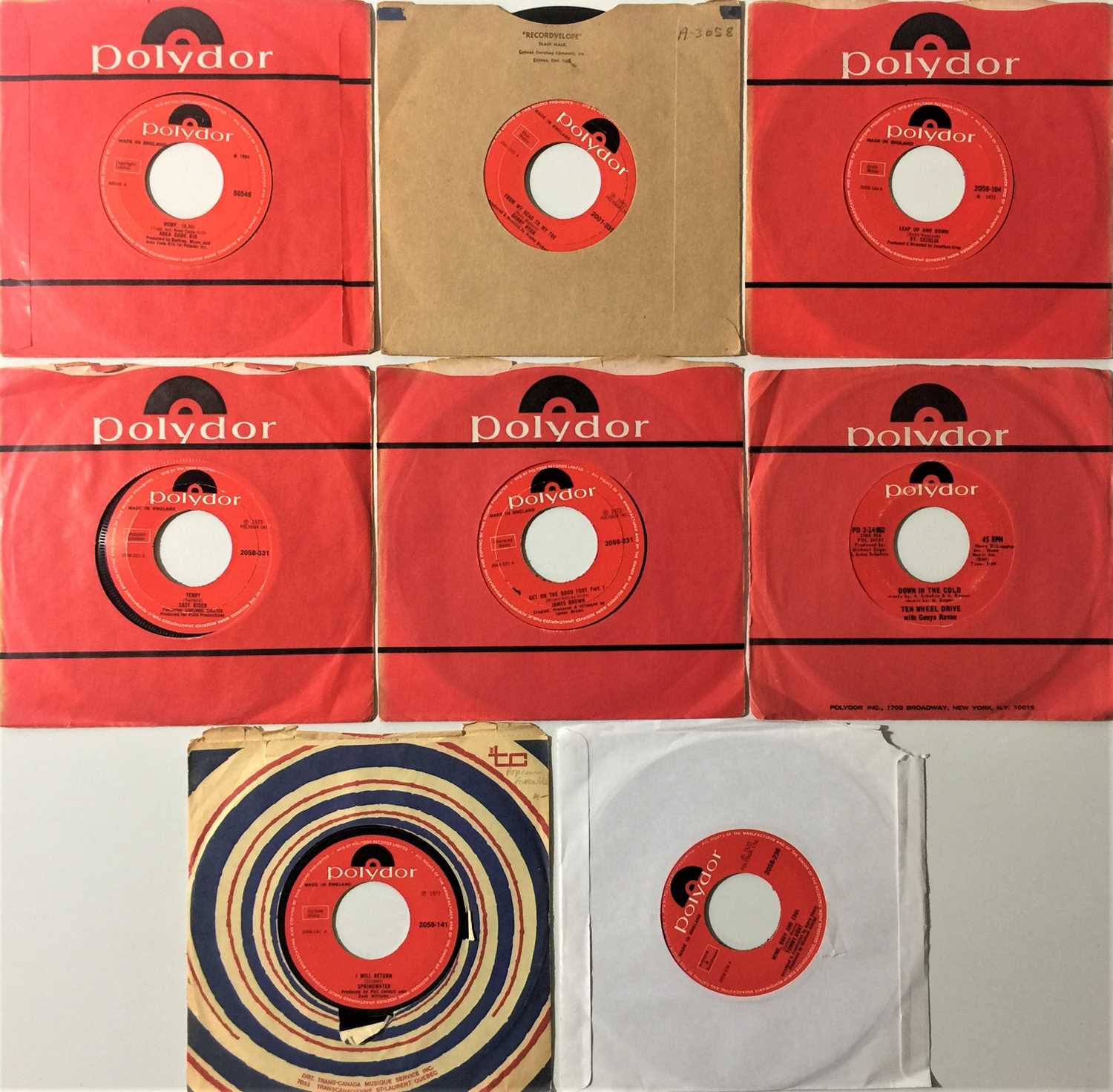 Lot 52 - POLYDOR RECORDS 7" - 60s/70s (WITH