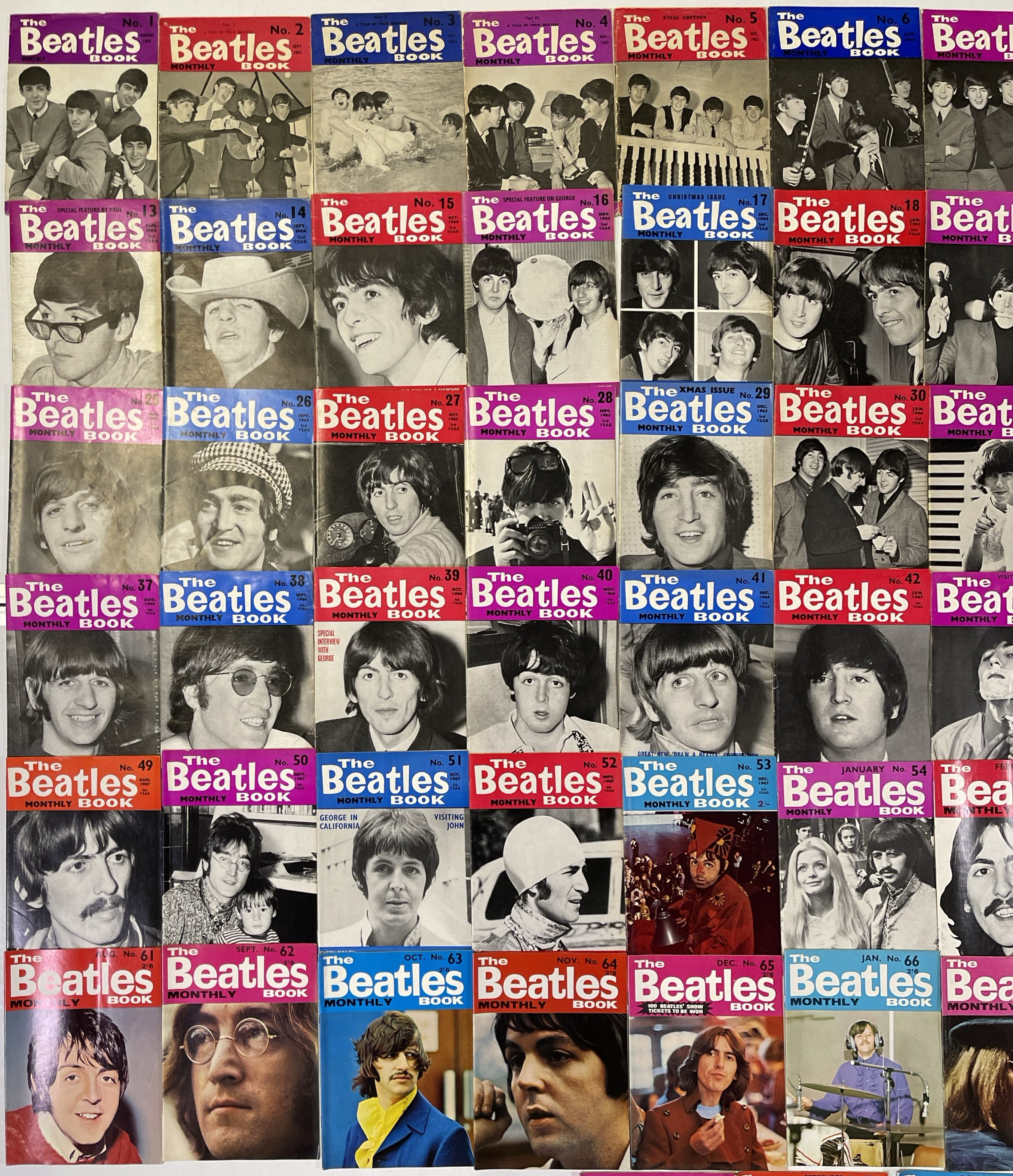 Lot 396 - THE BEATLES - FULL SET OF ORIGINAL MONTHLY
